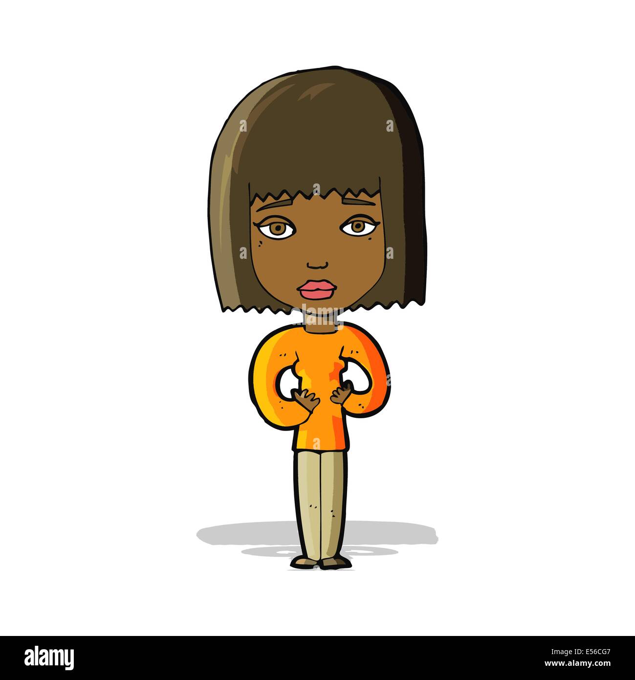 cartoon woman indicating self Stock Vector Image & Art - Alamy