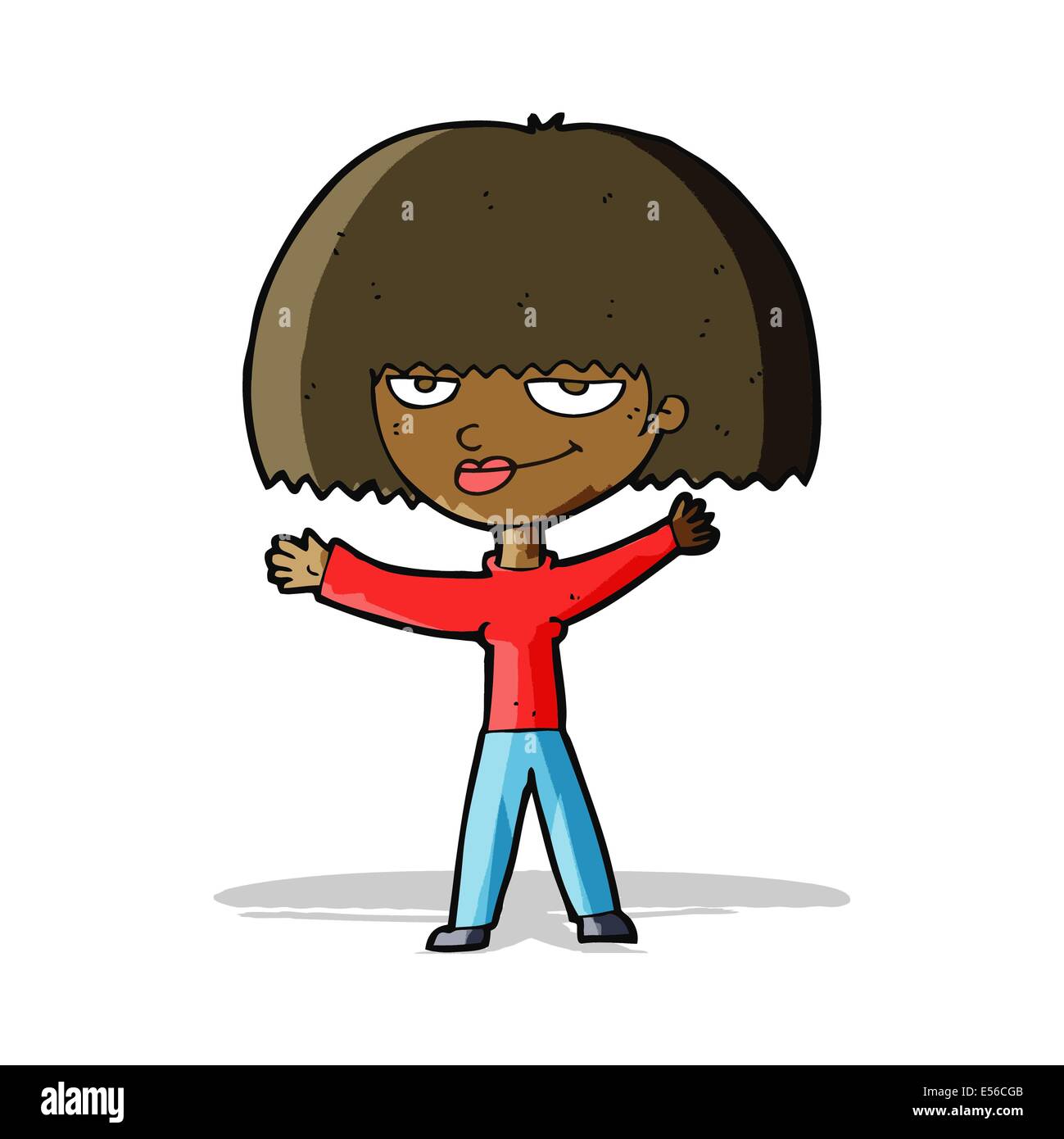 cartoon smug woman Stock Vector Image & Art - Alamy