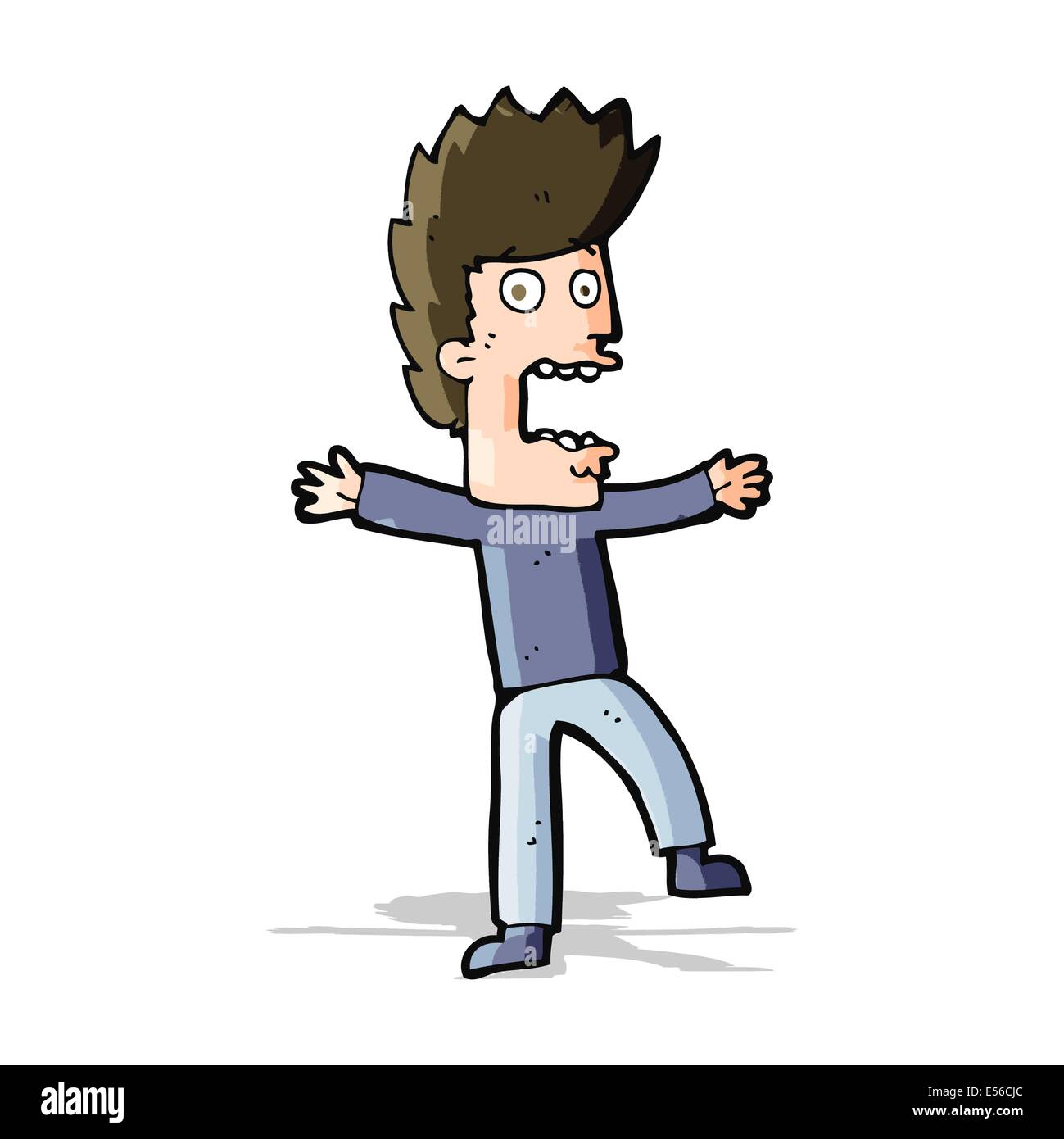 cartoon terrified man Stock Vector Image & Art - Alamy
