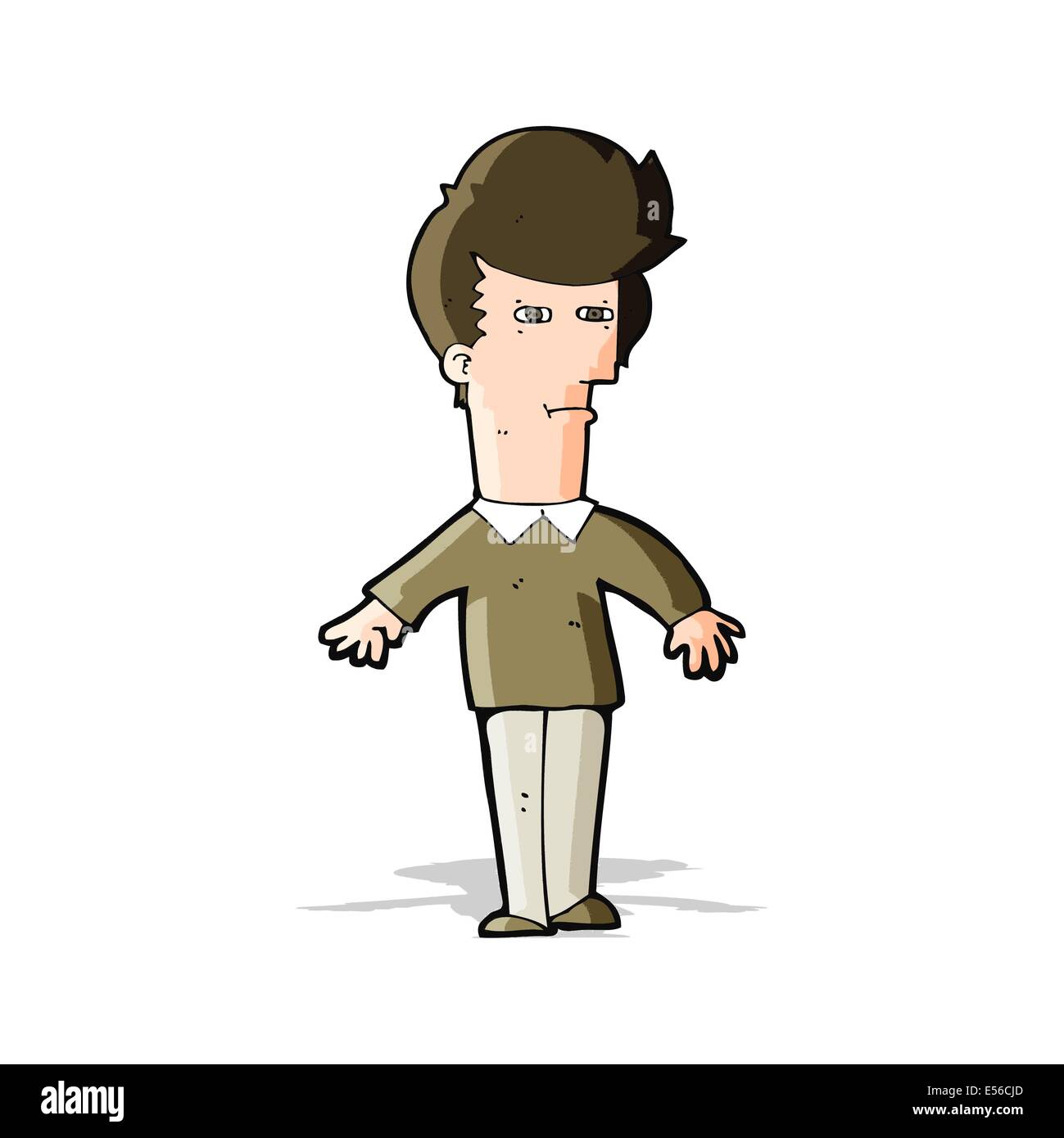 cartoon suspicious man Stock Vector Image & Art - Alamy