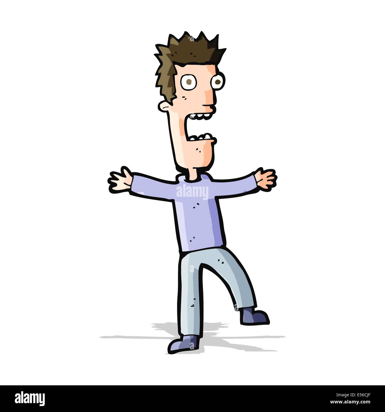 cartoon terrified man Stock Vector Image & Art - Alamy