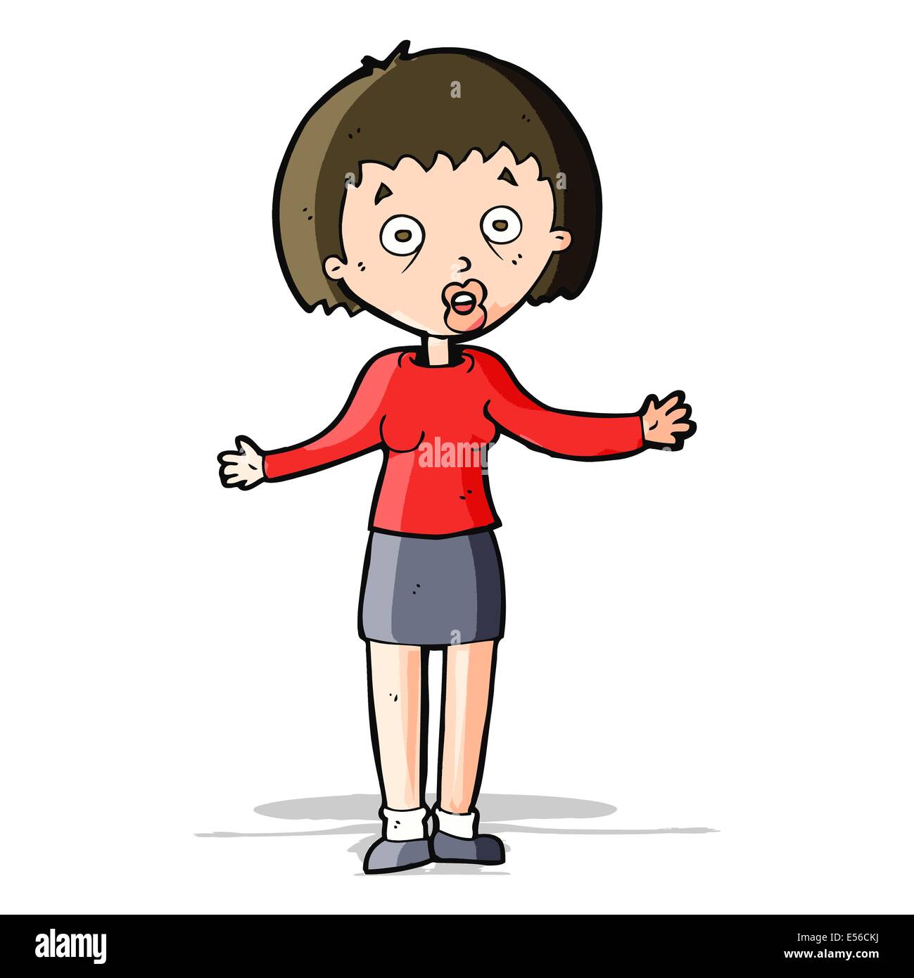 cartoon woman making excuses Stock Vector Image & Art - Alamy