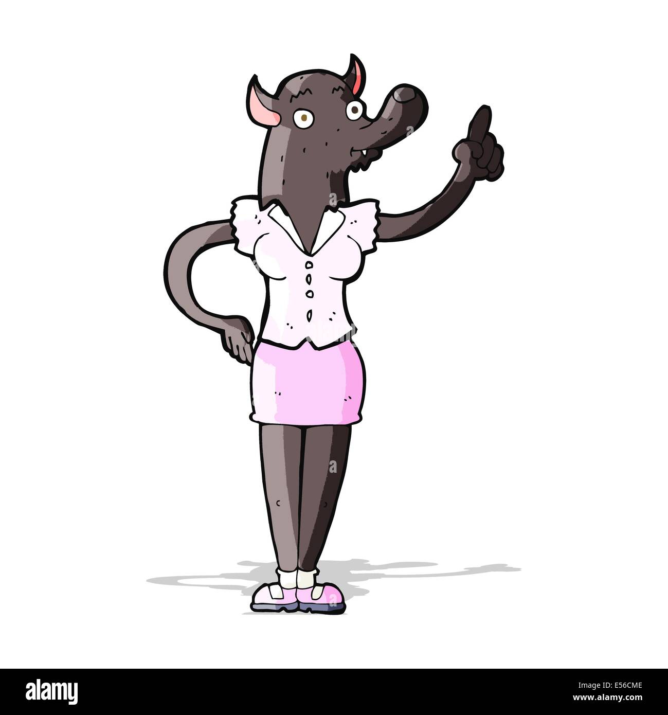 cartoon werewolf woman with idea Stock Vector Image & Art - Alamy