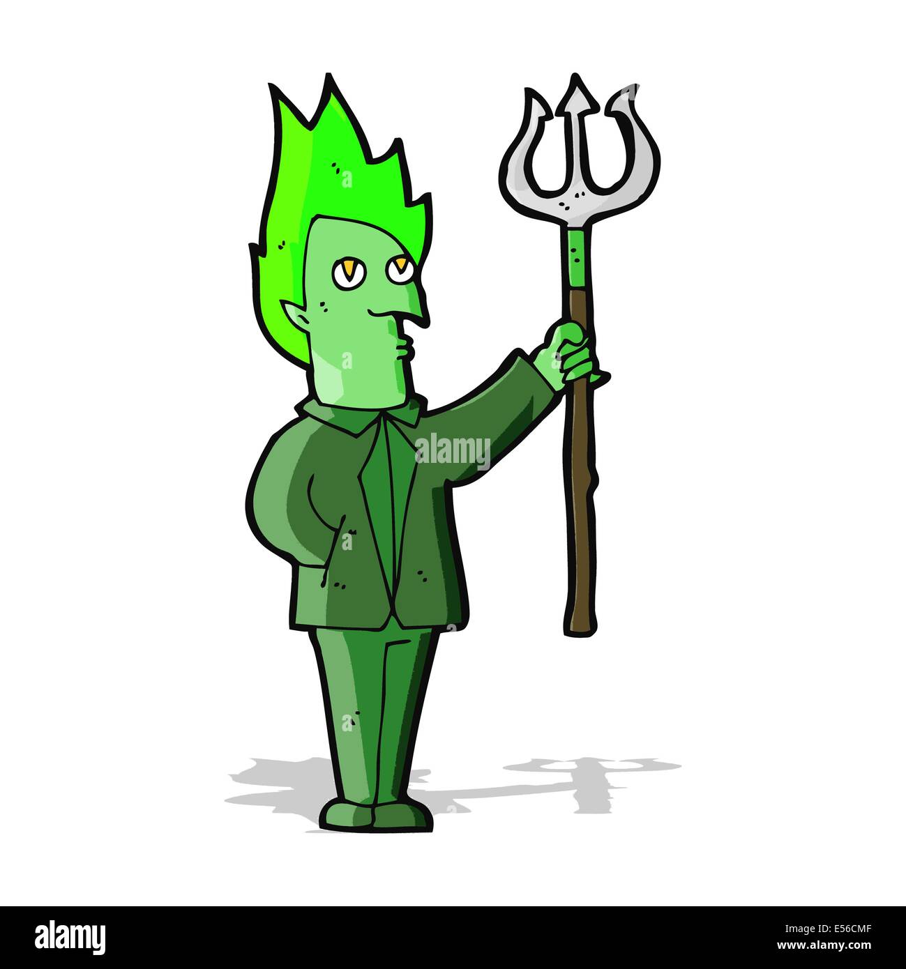 cartoon devil with pitchfork Stock Vector Image & Art - Alamy
