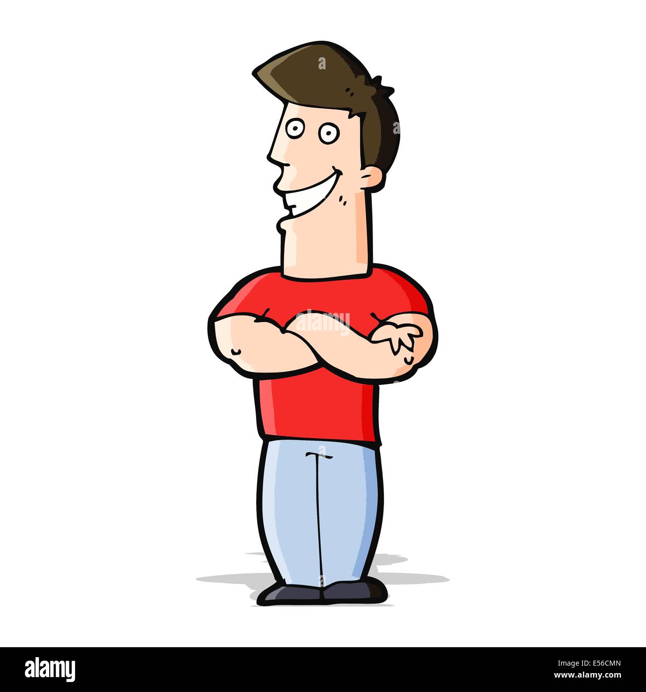 cartoon grinning man Stock Vector Image & Art - Alamy