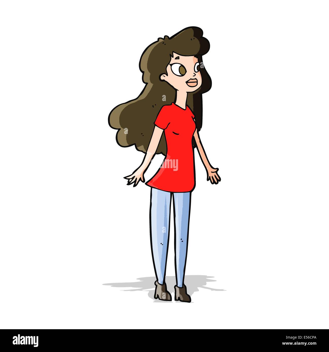 cartoon pretty girl Stock Vector Image & Art - Alamy