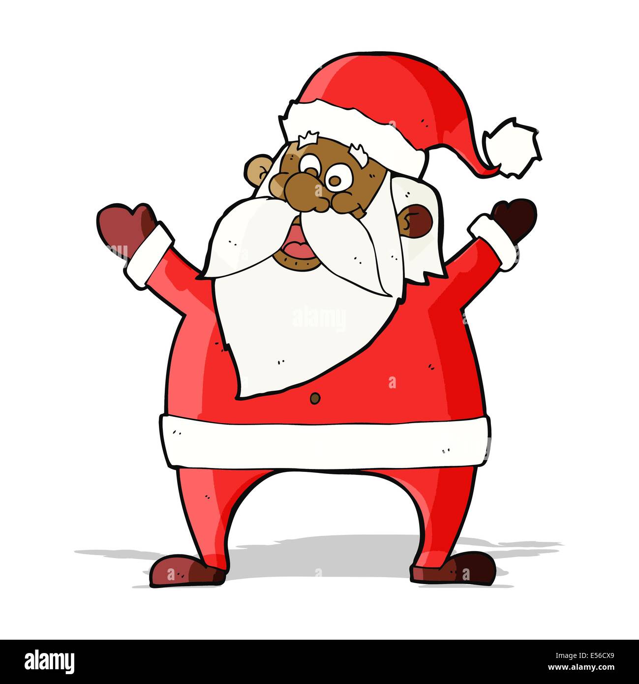 jolly santa cartoon Stock Vector Image & Art - Alamy