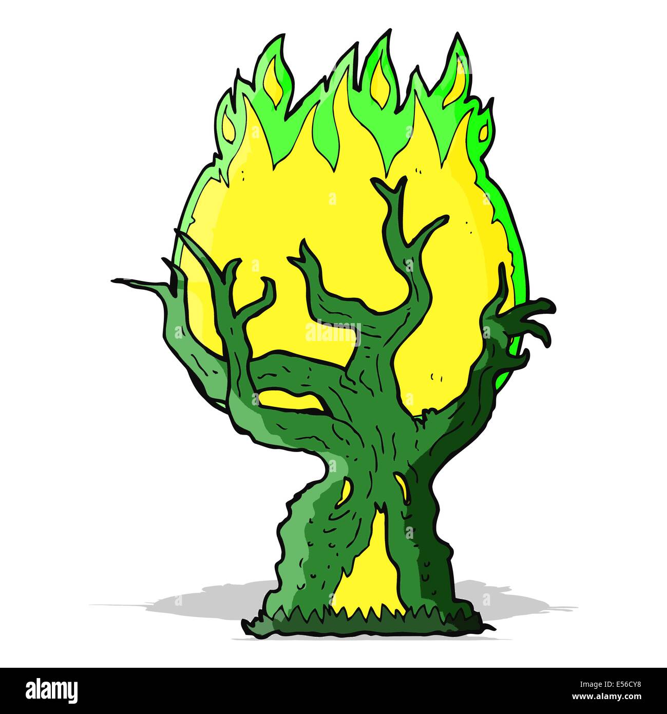 cartoon spooky old tree Stock Vector Image & Art - Alamy