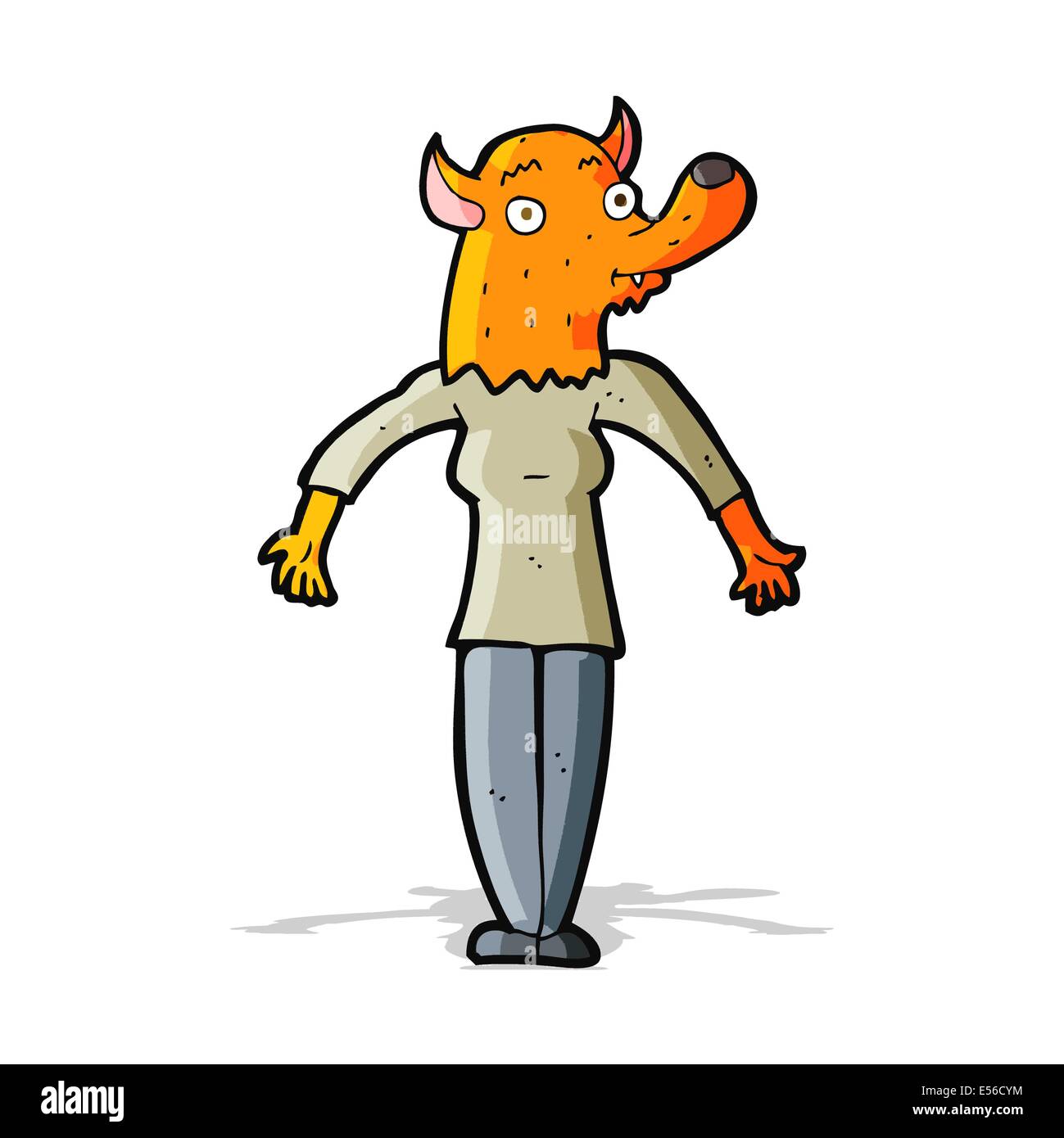 cartoon fox woman Stock Vector Image & Art - Alamy