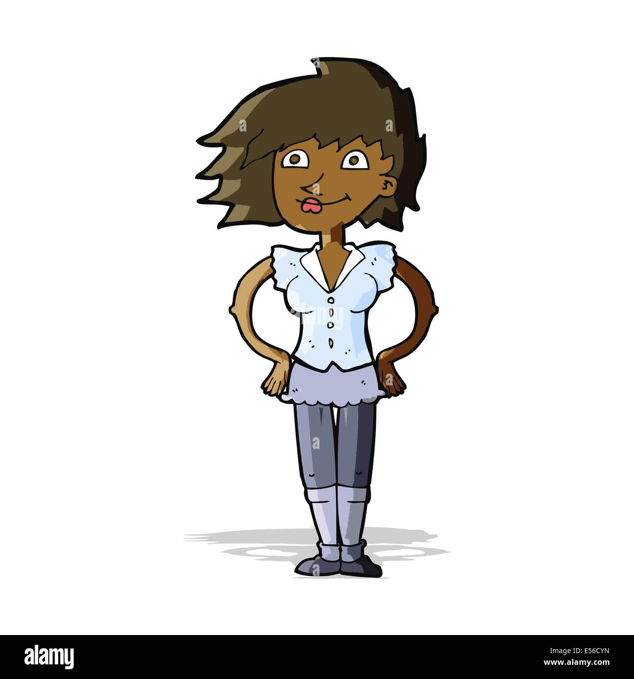 Cartoon Woman Hands On Hips High Resolution Stock Photography and ...