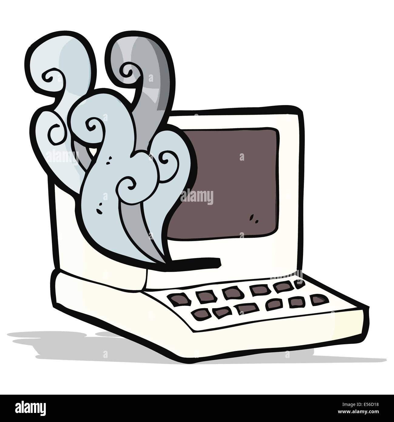 cartoon old computer Stock Vector Image & Art - Alamy