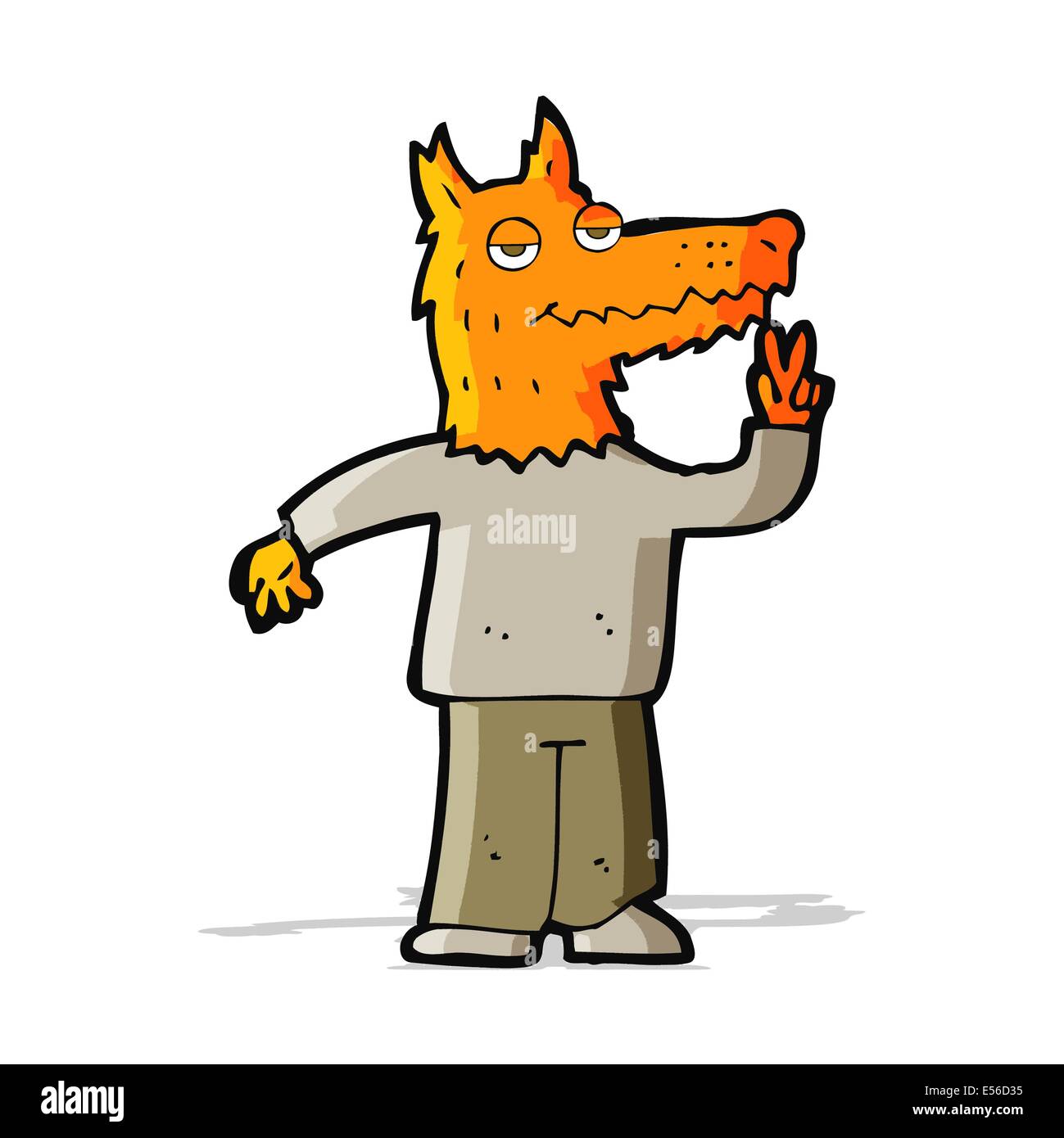 cartoon happy fox man Stock Vector Image & Art - Alamy