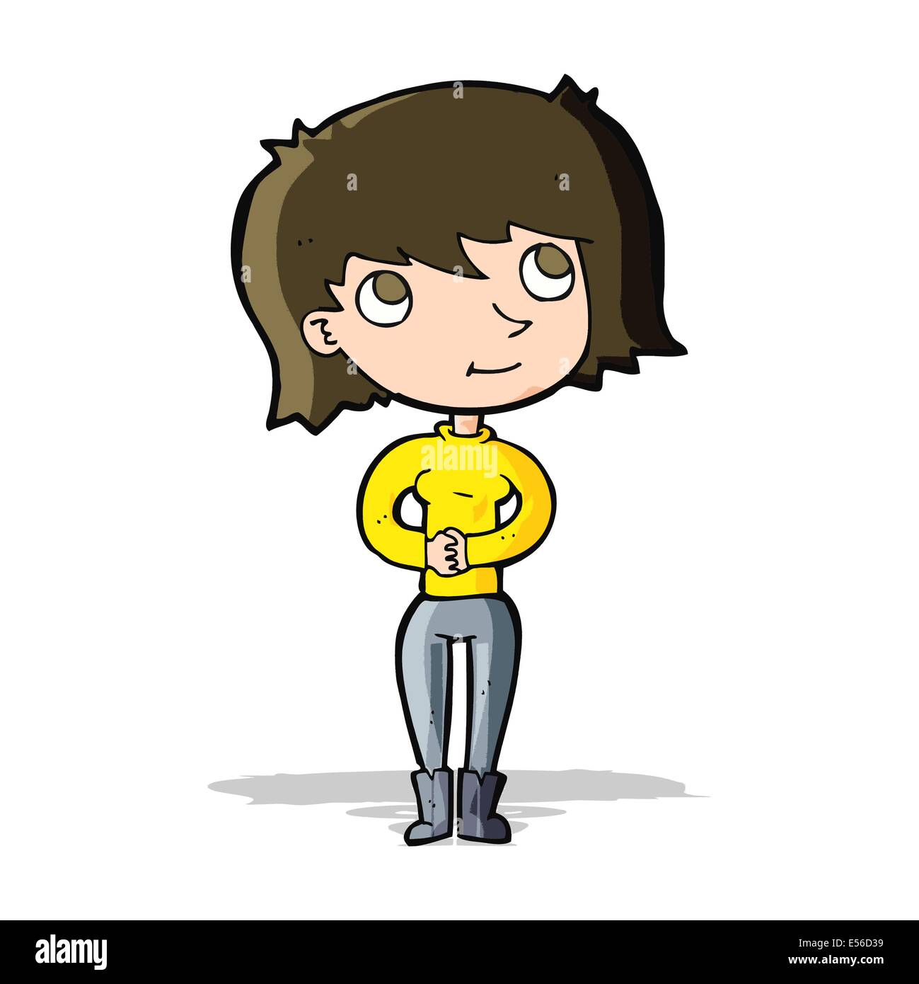 cartoon friendly woman Stock Vector Image & Art - Alamy