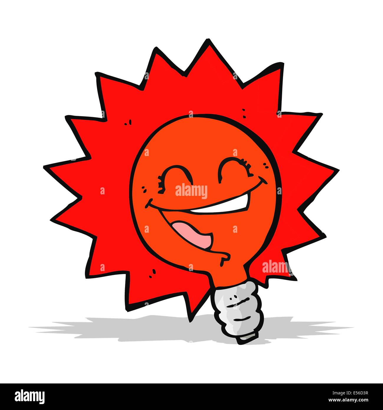 happy flashing red light bulb cartoon Stock Vector Image & Art - Alamy