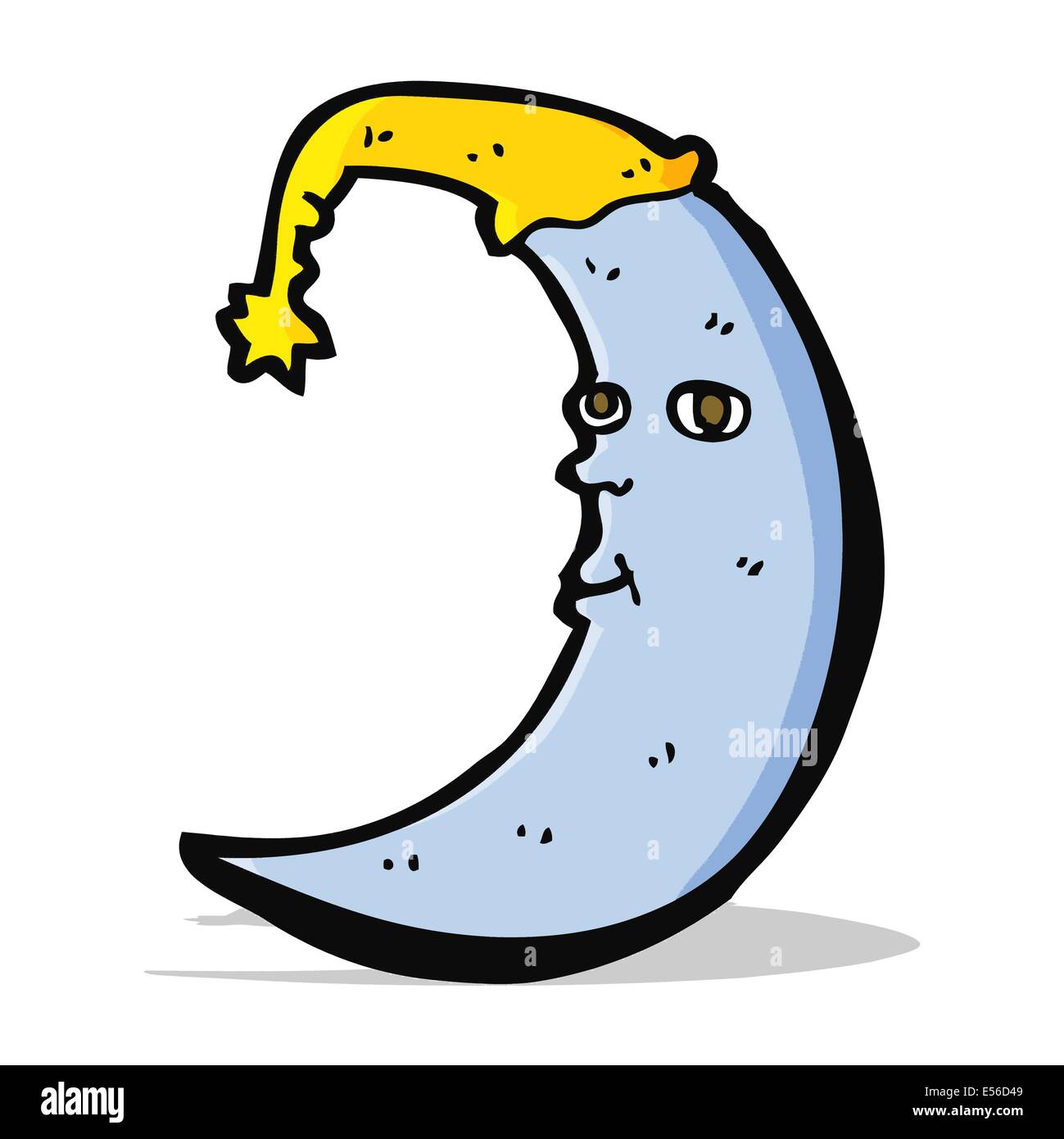 sleepy moon cartoon Stock Vector Image & Art - Alamy