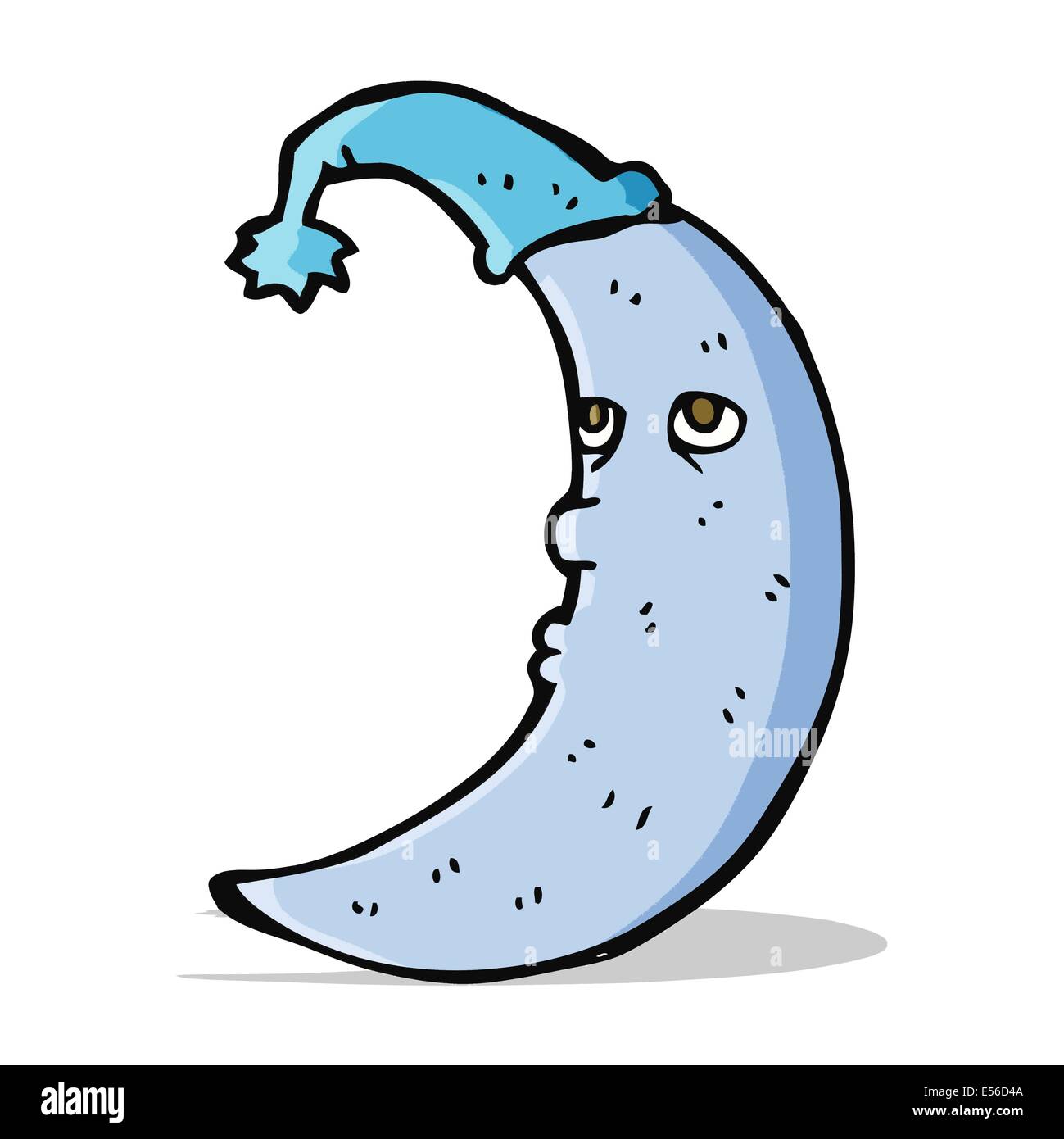 sleepy moon cartoon Stock Vector Image & Art - Alamy