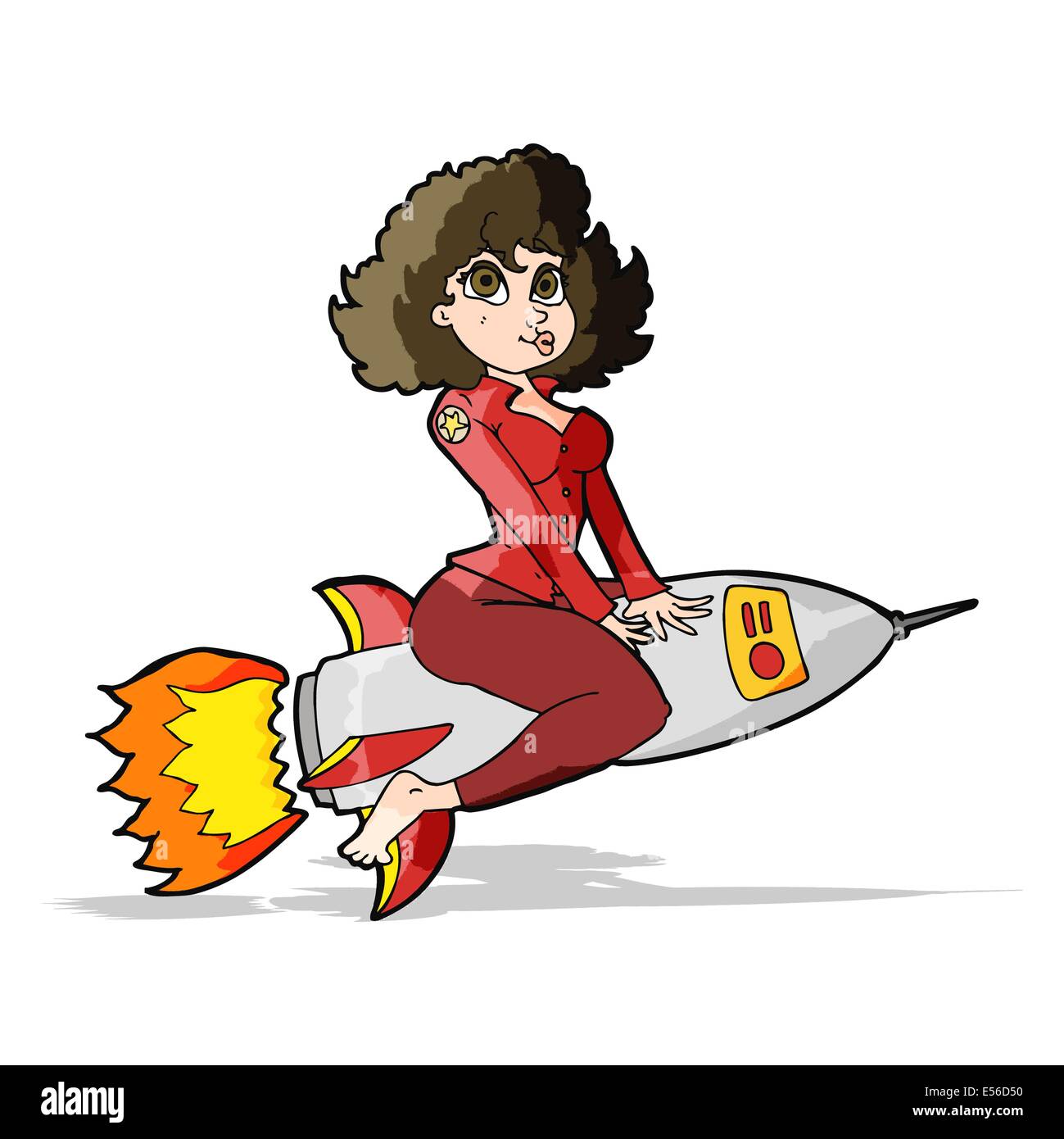 cartoon army pin up girl riding missile Stock Vector Image & Art - Alamy