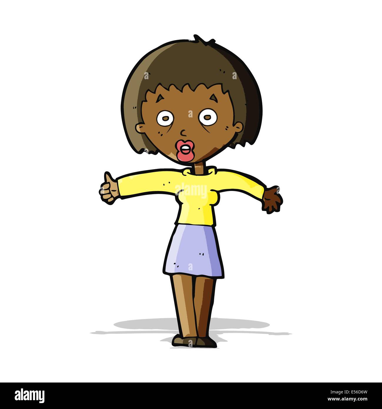 cartoon amazed woman Stock Vector Image & Art - Alamy