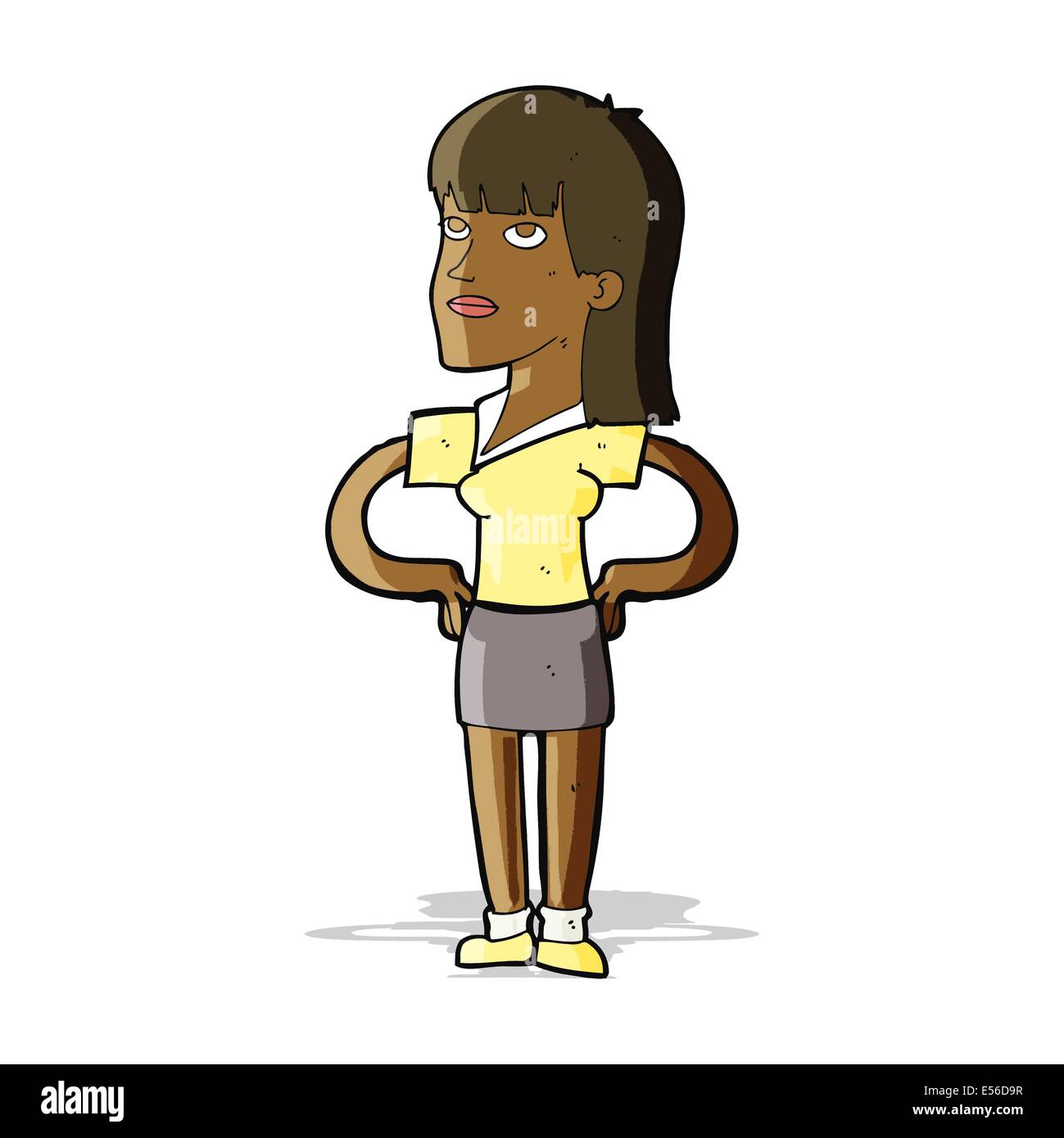 Cartoon Woman Hands On Hips High Resolution Stock Photography and ...