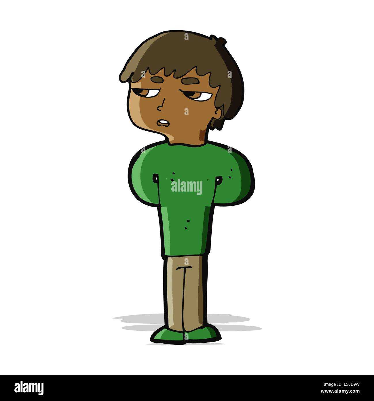 cartoon antisocial boy Stock Vector Image & Art - Alamy