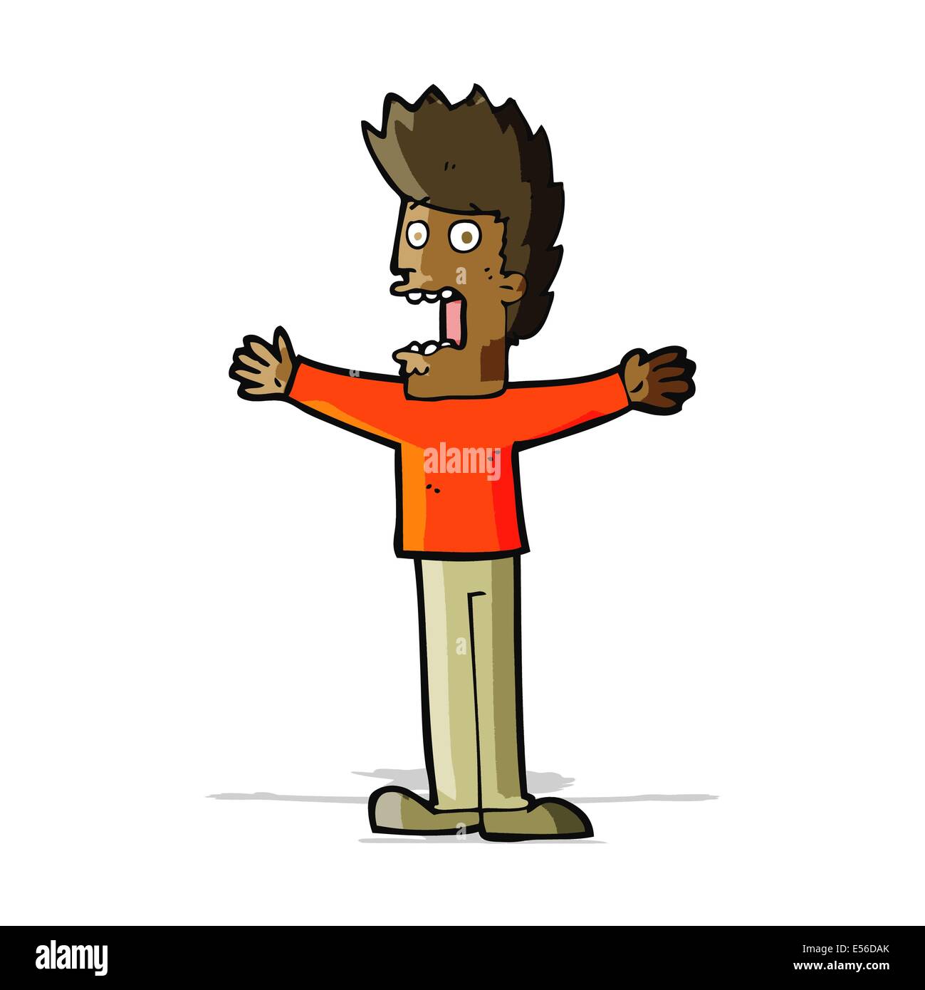 cartoon terrified man Stock Vector Image & Art - Alamy