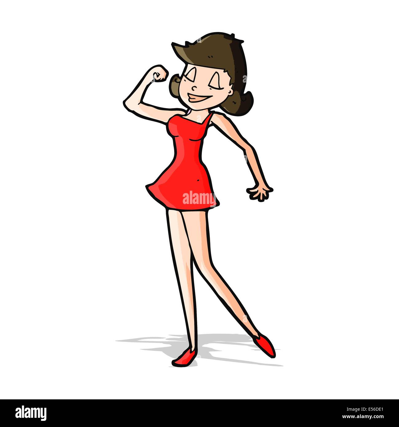 cartoon woman with can do attitude Stock Vector Image & Art - Alamy