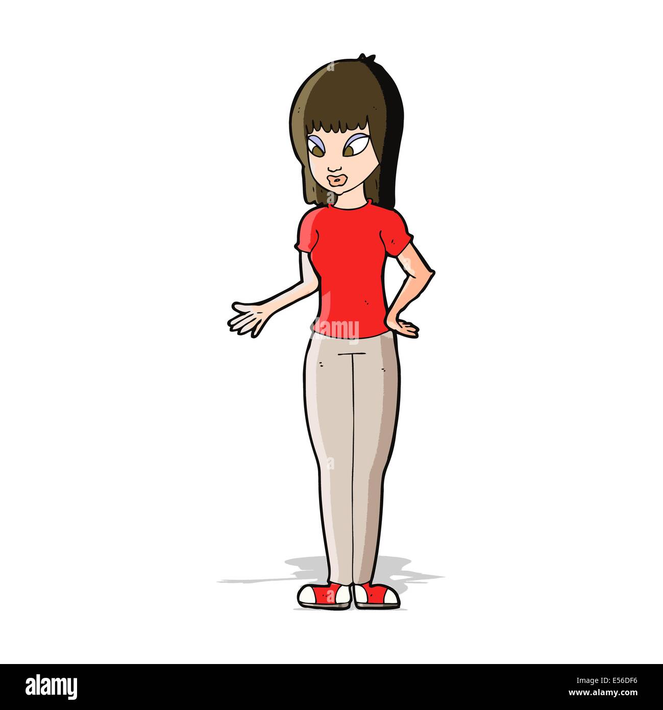 cartoon woman explaining Stock Vector Image & Art - Alamy