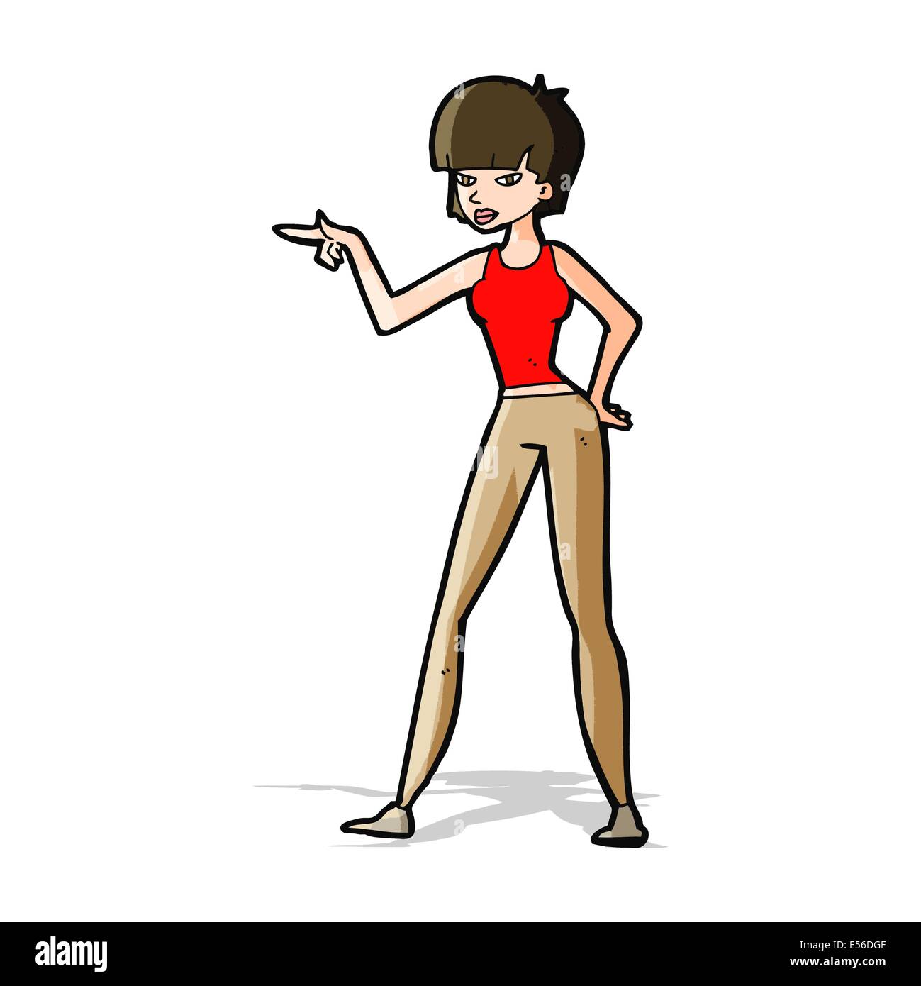 cartoon woman pointing Stock Vector Image & Art - Alamy