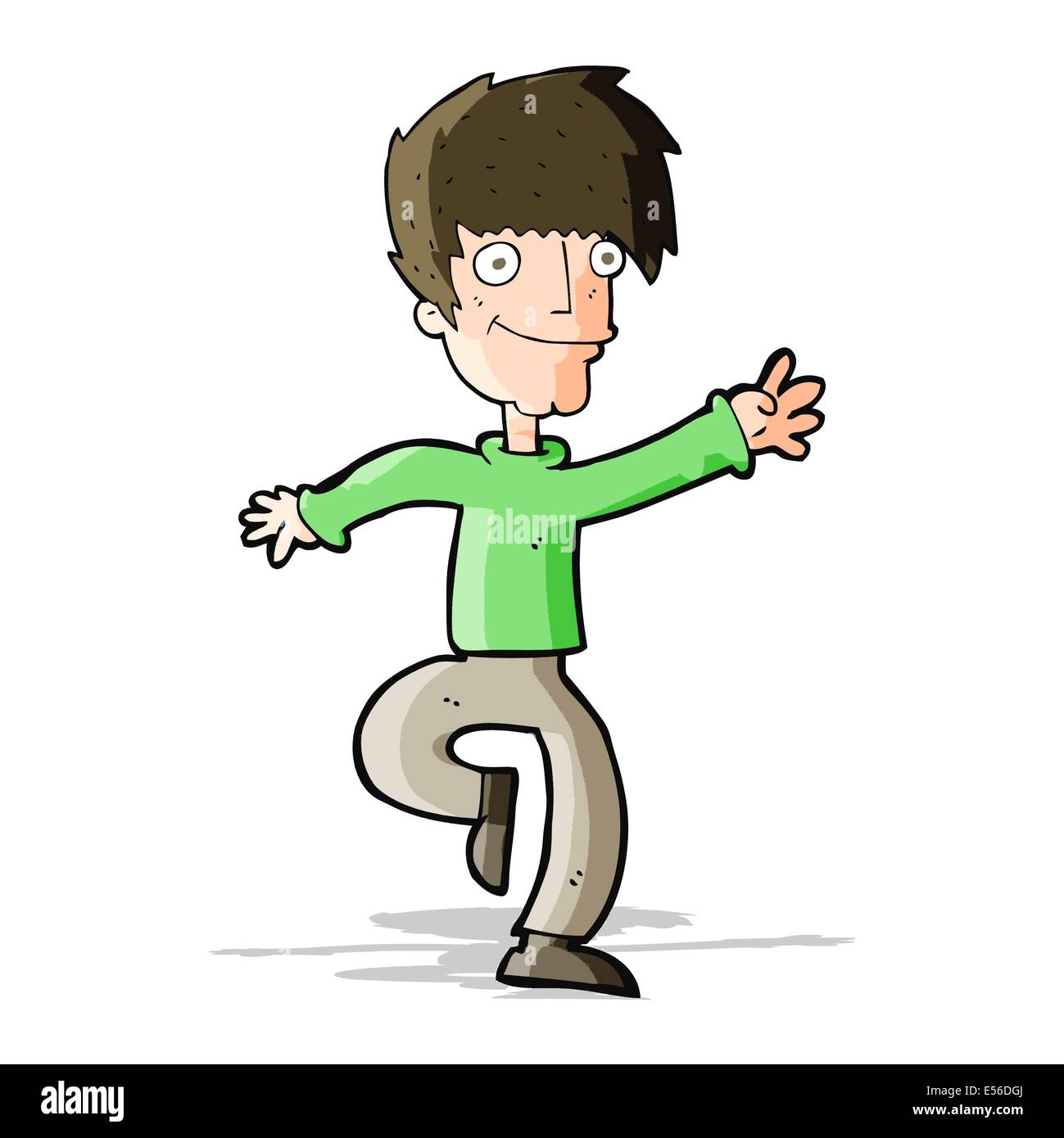 cartoon happy man dancing Stock Vector Image & Art - Alamy