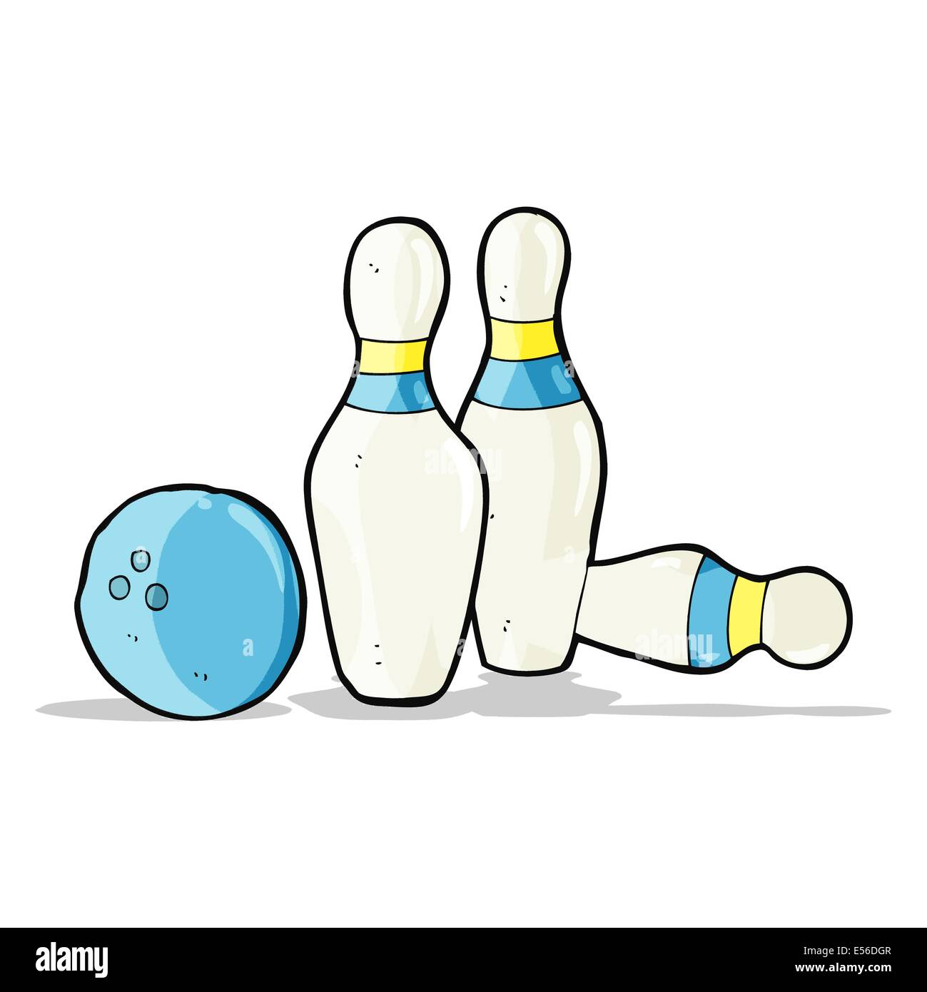 cartoon bowling ball and skittles Stock Vector Image & Art - Alamy