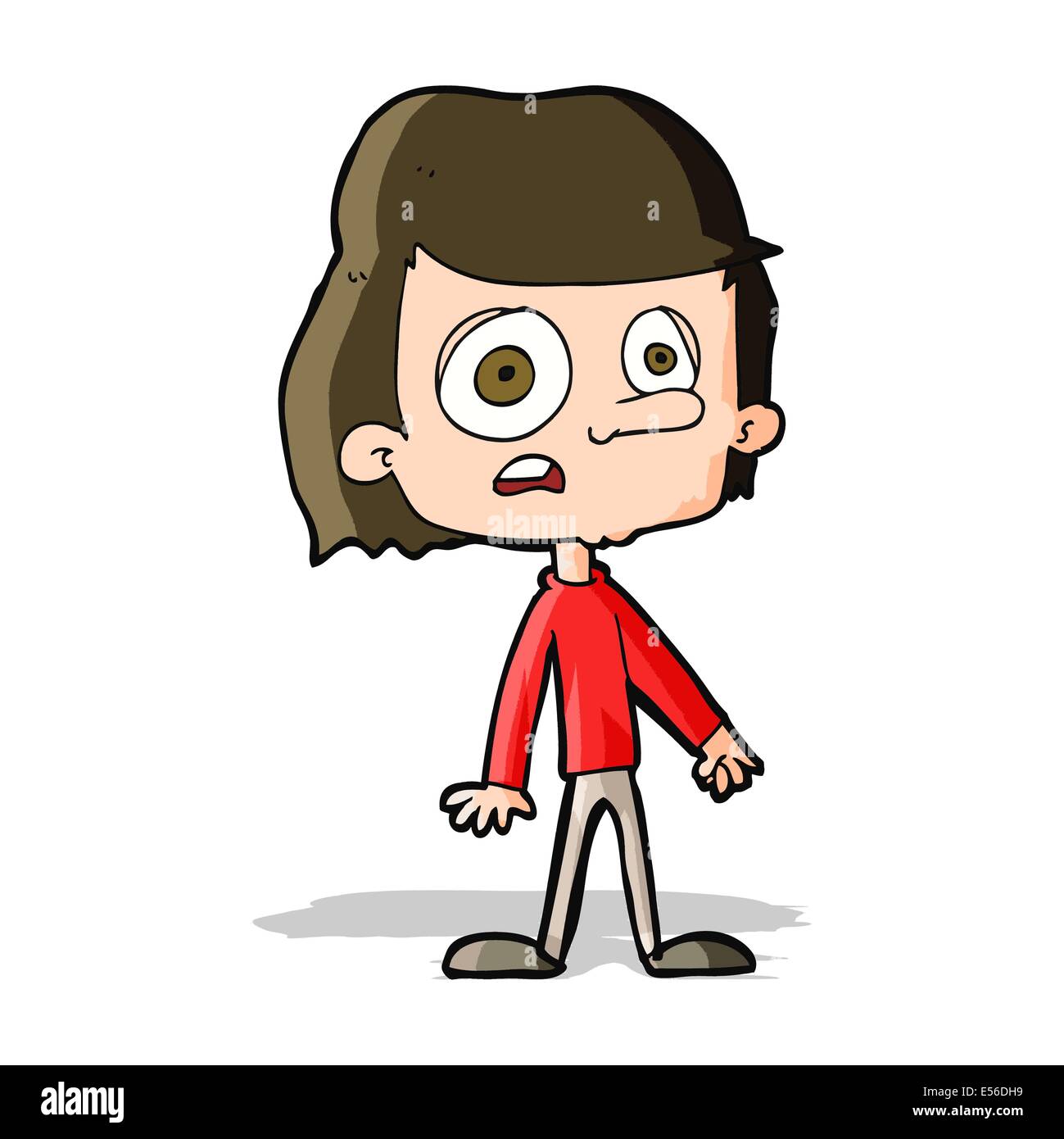 cartoon worried boy Stock Vector Image & Art - Alamy
