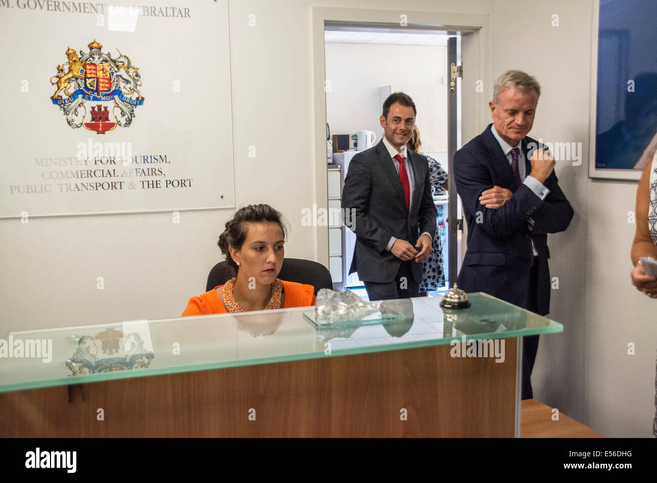 Gibraltar. 22nd July, 2014. The Governor of Gibraltar James Dutton ...