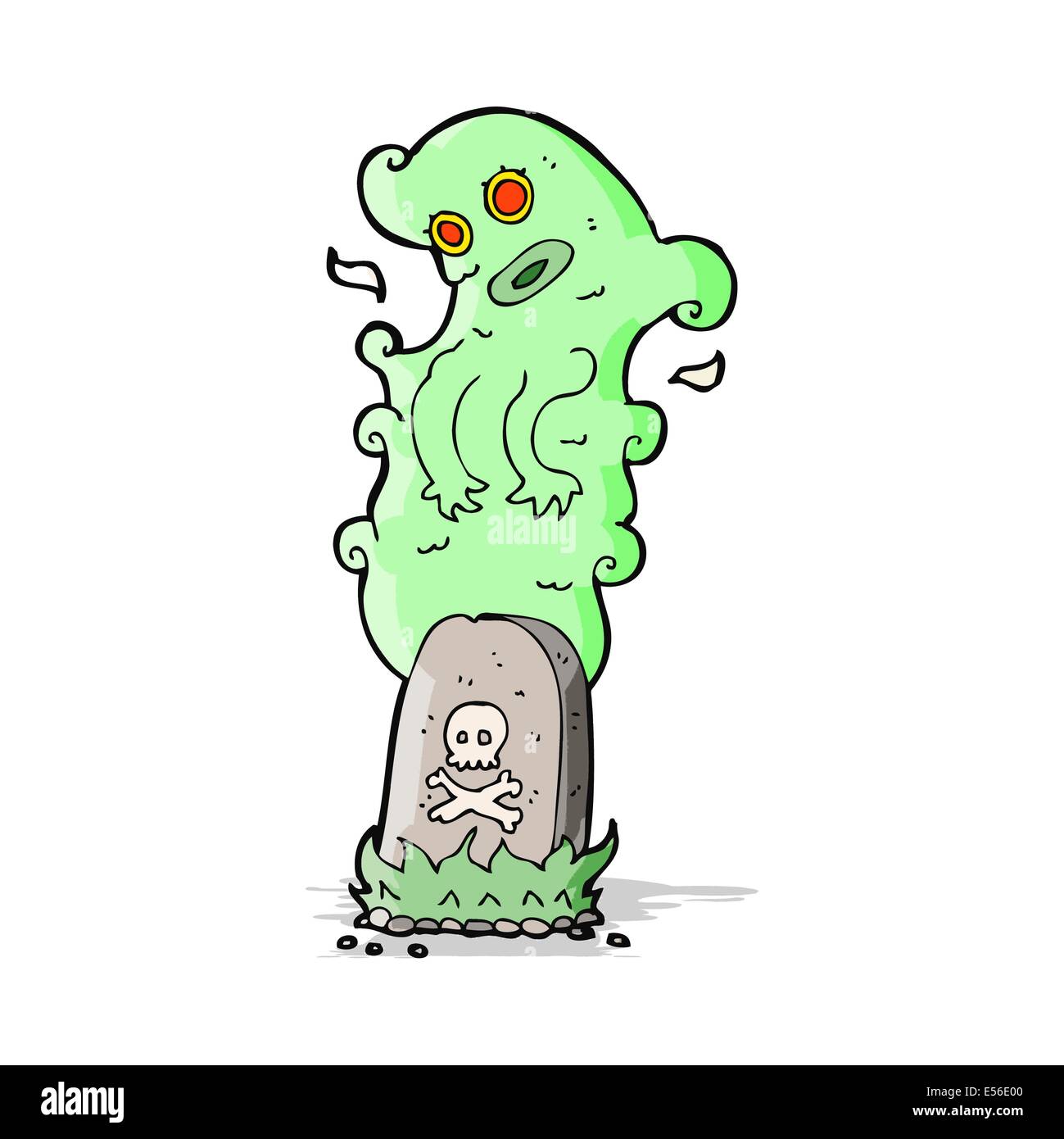 cartoon ghost rising from grave Stock Vector Image & Art - Alamy