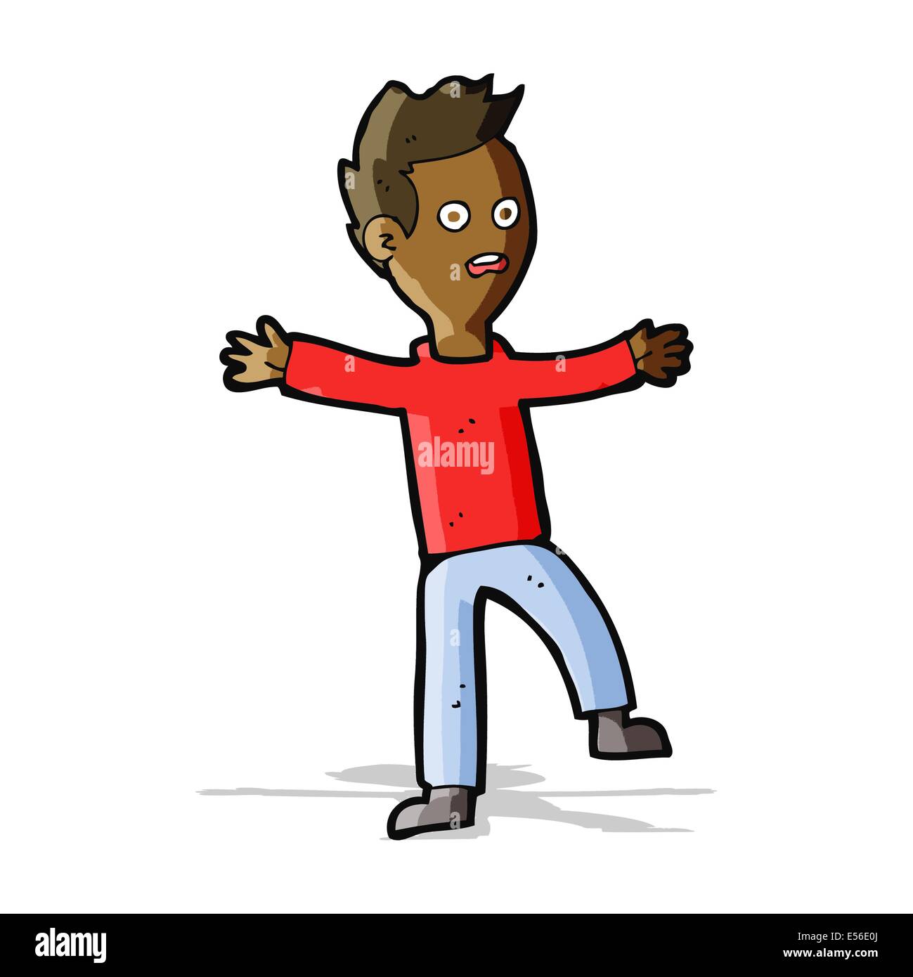 cartoon startled boy Stock Vector Image & Art - Alamy