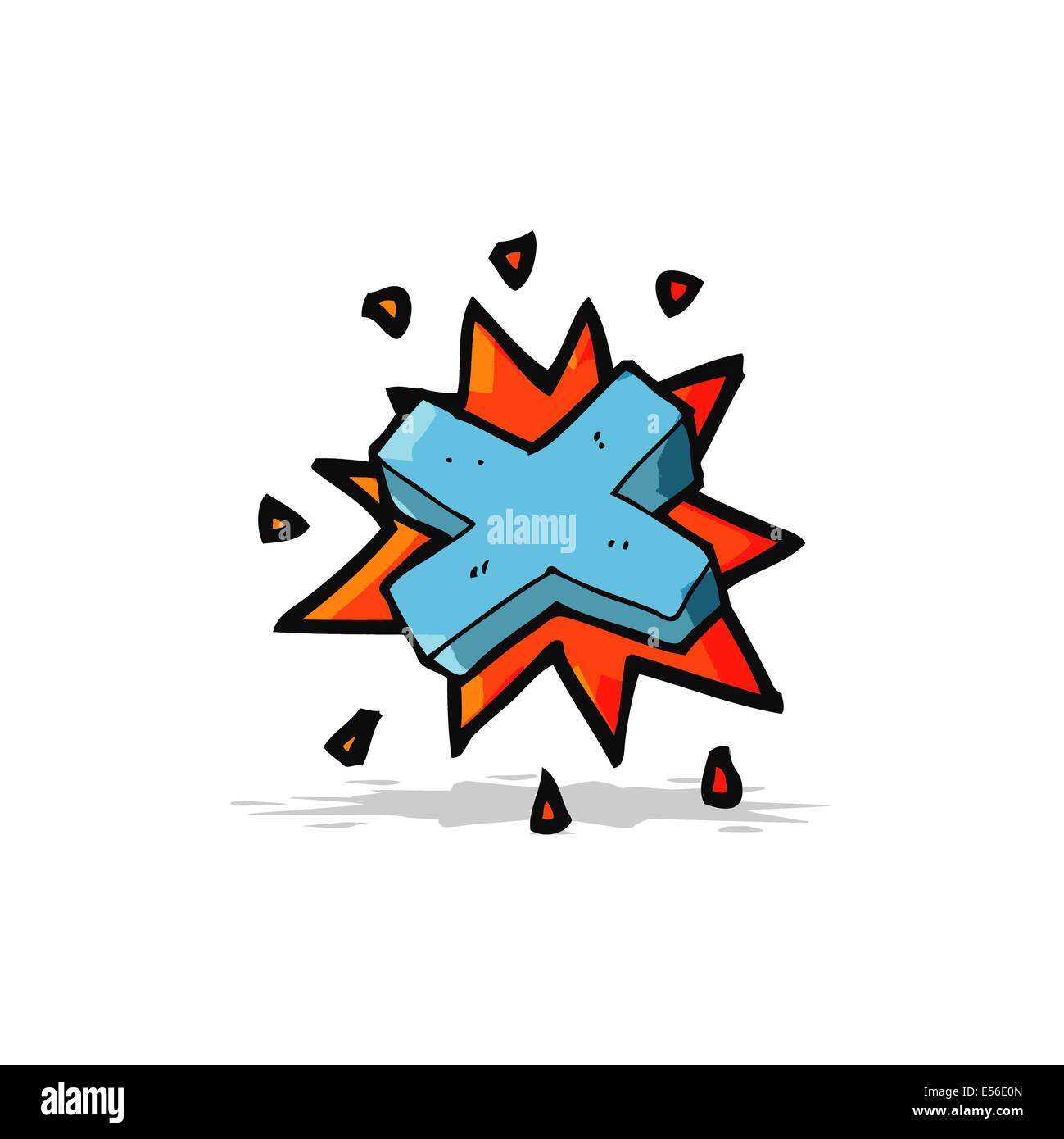 Cartoon negative cross symbol hi-res stock photography and images - Alamy