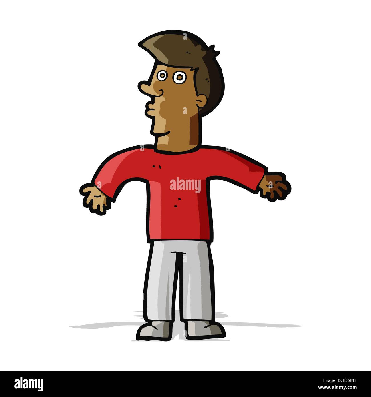 cartoon man shrugging shoulders Stock Vector Image & Art - Alamy