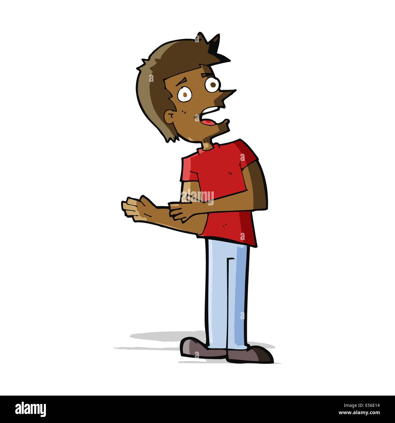 cartoon man making excuses Stock Vector Image & Art - Alamy