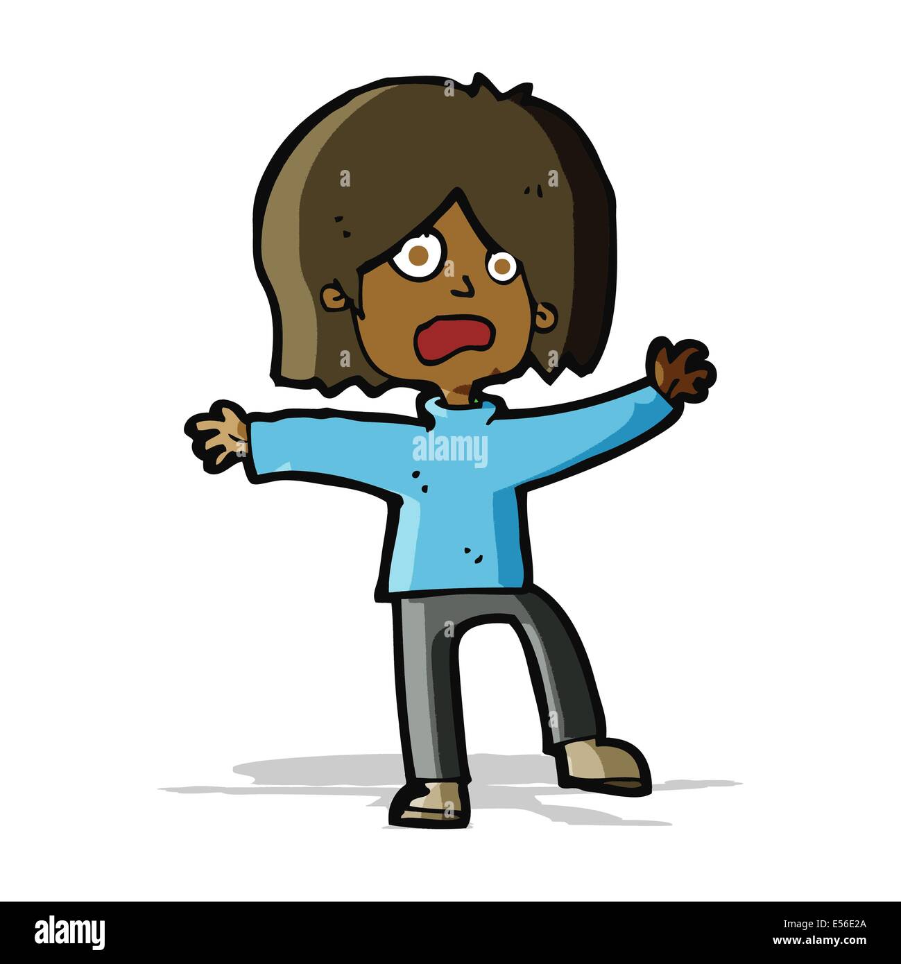 cartoon scared person Stock Vector Image & Art - Alamy