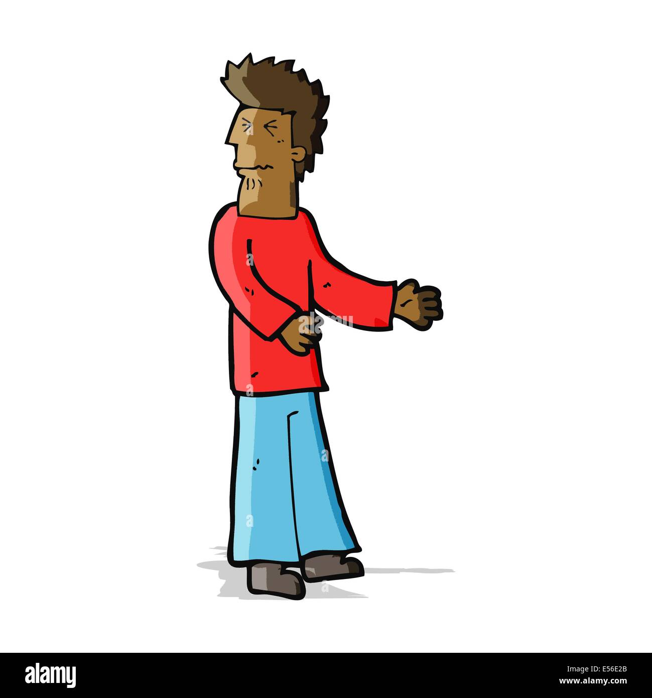cartoon disgusted man Stock Vector Image & Art - Alamy