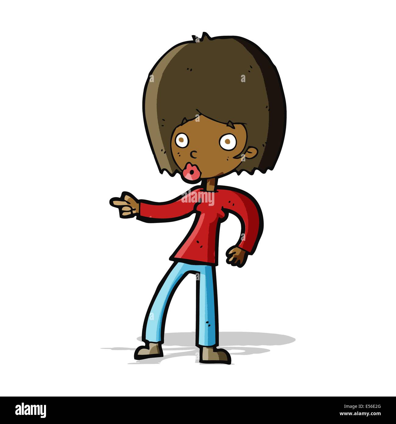 cartoon woman pointing Stock Vector Image & Art - Alamy