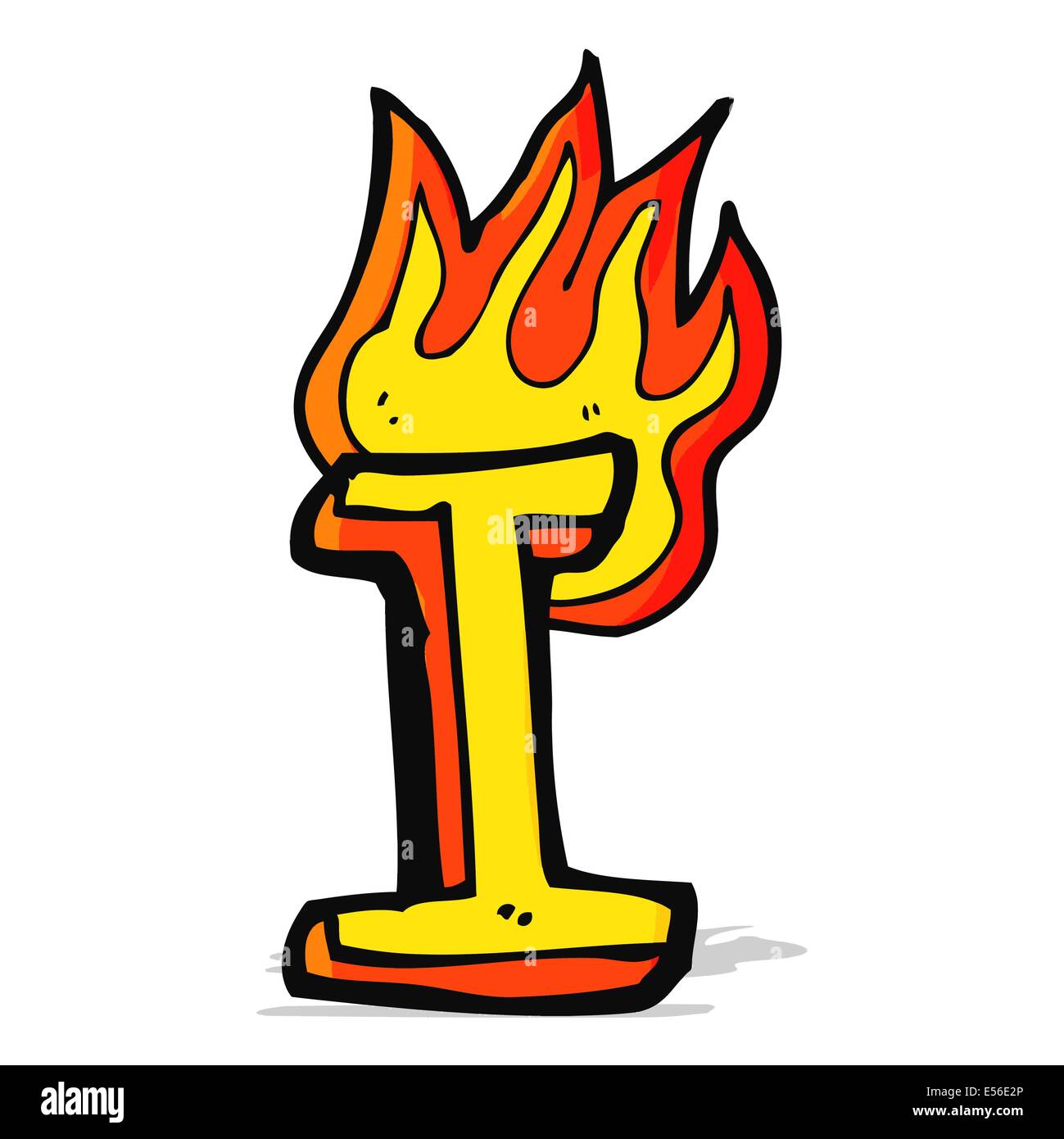 cartoon flaming letter Stock Vector Image & Art - Alamy