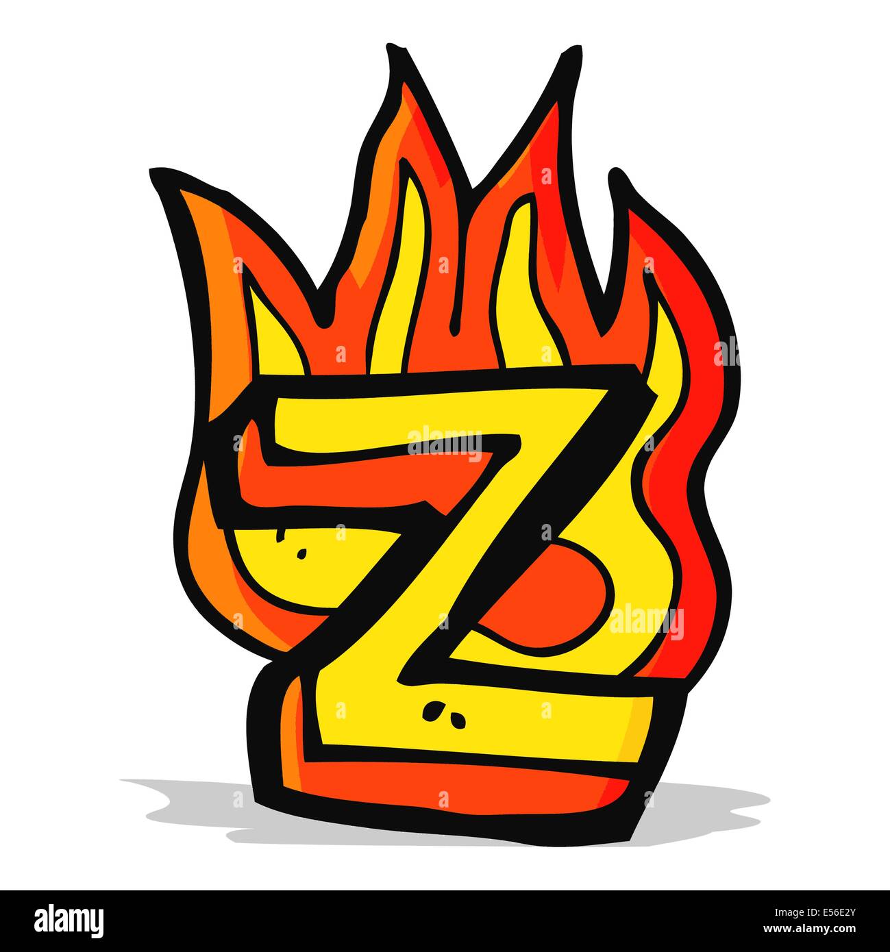 cartoon flaming letter Stock Vector Image & Art - Alamy