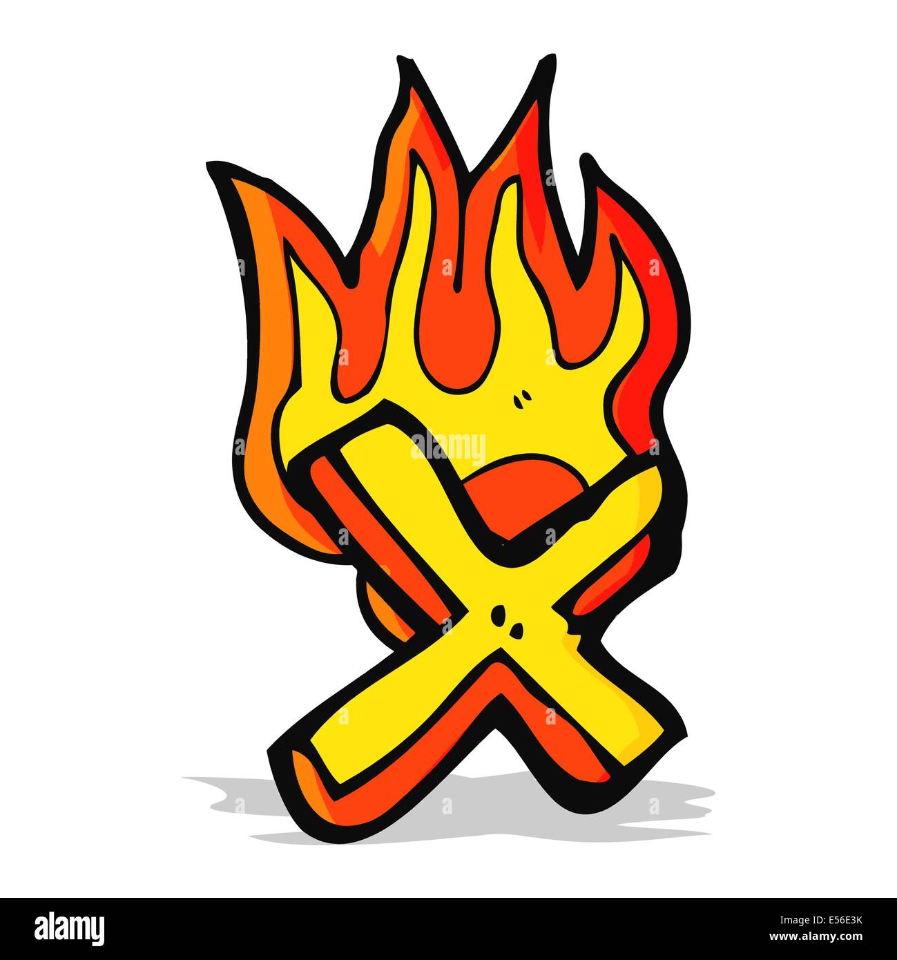 cartoon flaming letter Stock Vector Image & Art - Alamy