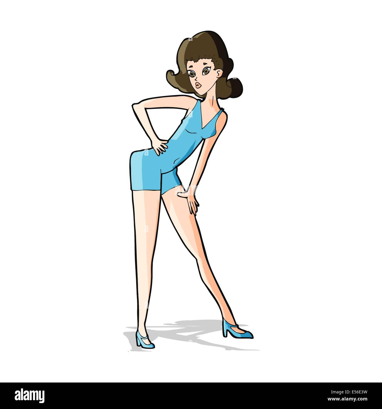 Retro model posing Cut Out Stock Images & Pictures - Alamy