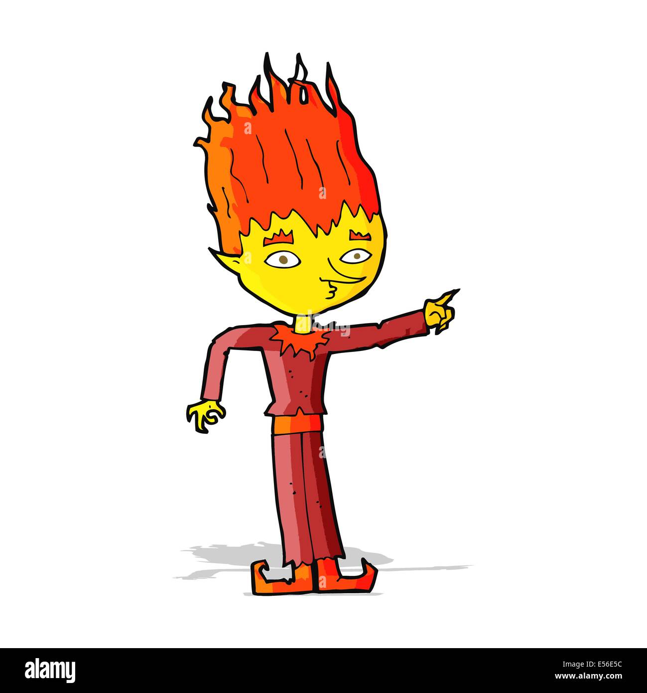 fire spirit cartoon Stock Vector Image & Art - Alamy