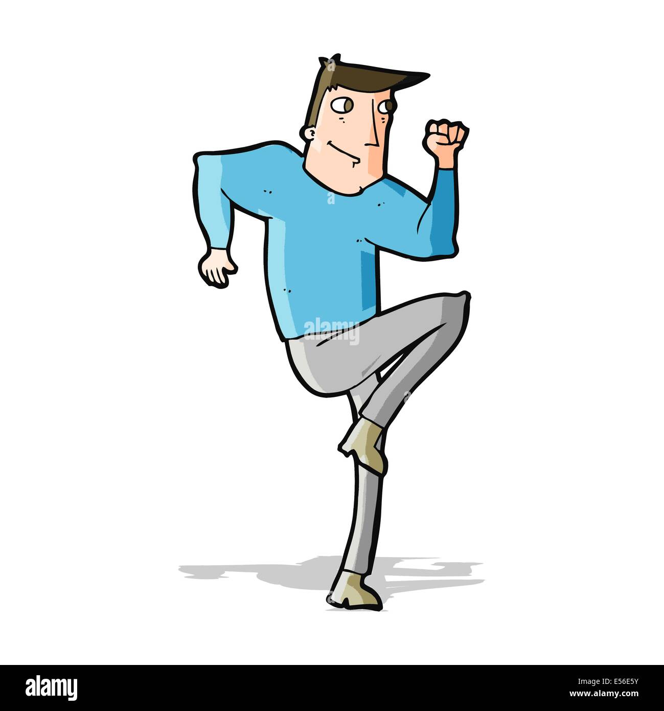 cartoon man jogging on spot Stock Vector Image & Art - Alamy