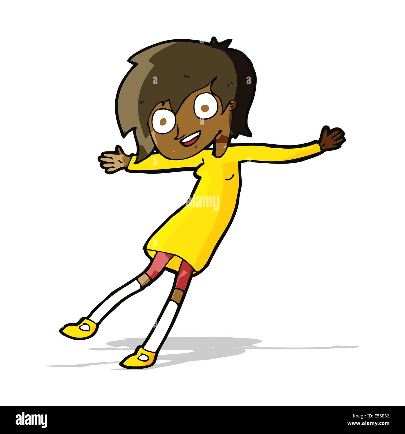 cartoon crazy excited girl Stock Vector Image & Art - Alamy