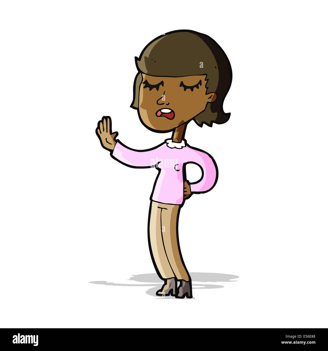 cartoon woman ignoring Stock Vector Image & Art - Alamy