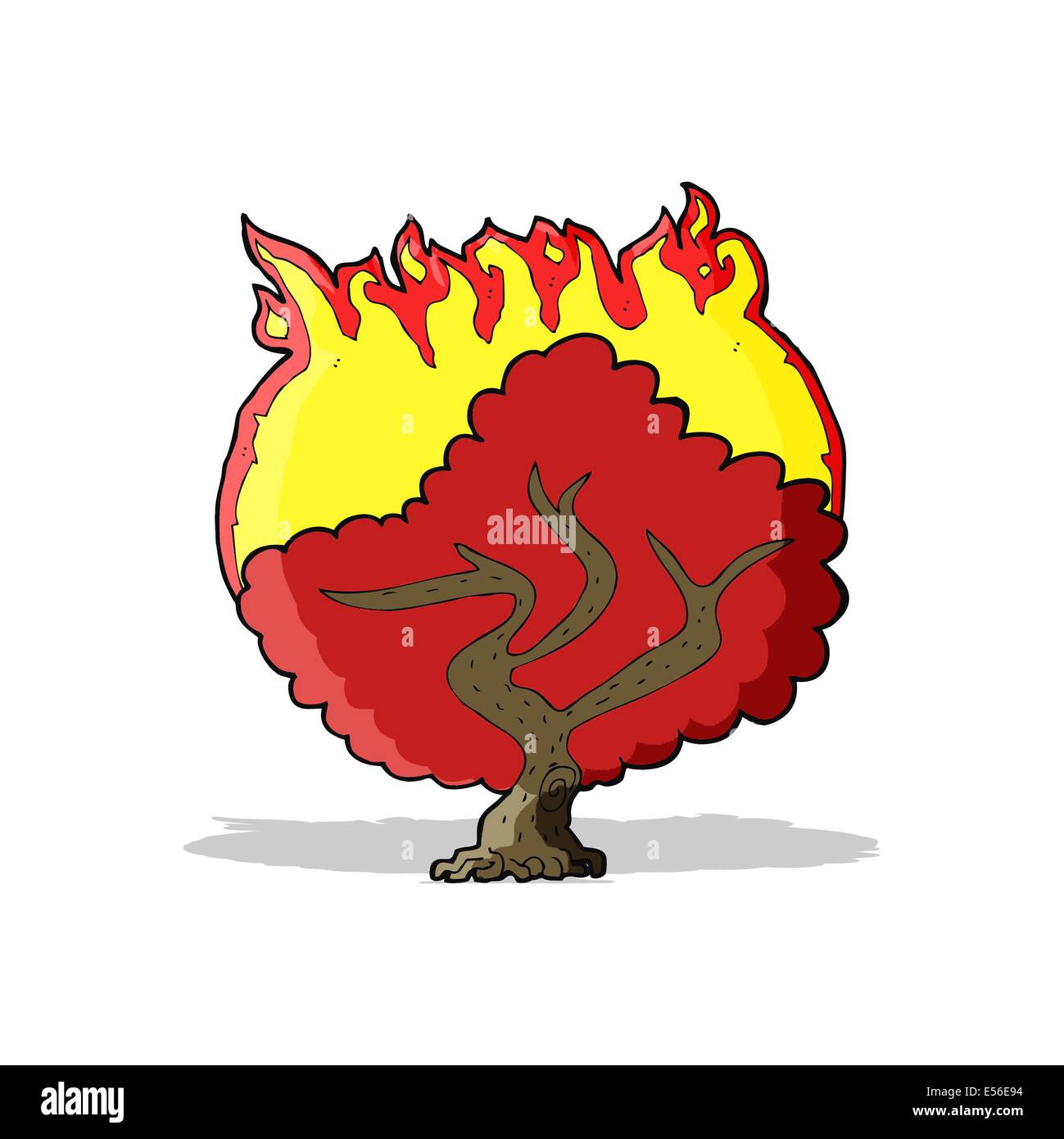 Cartoon burning tree Stock Vector Images - Alamy