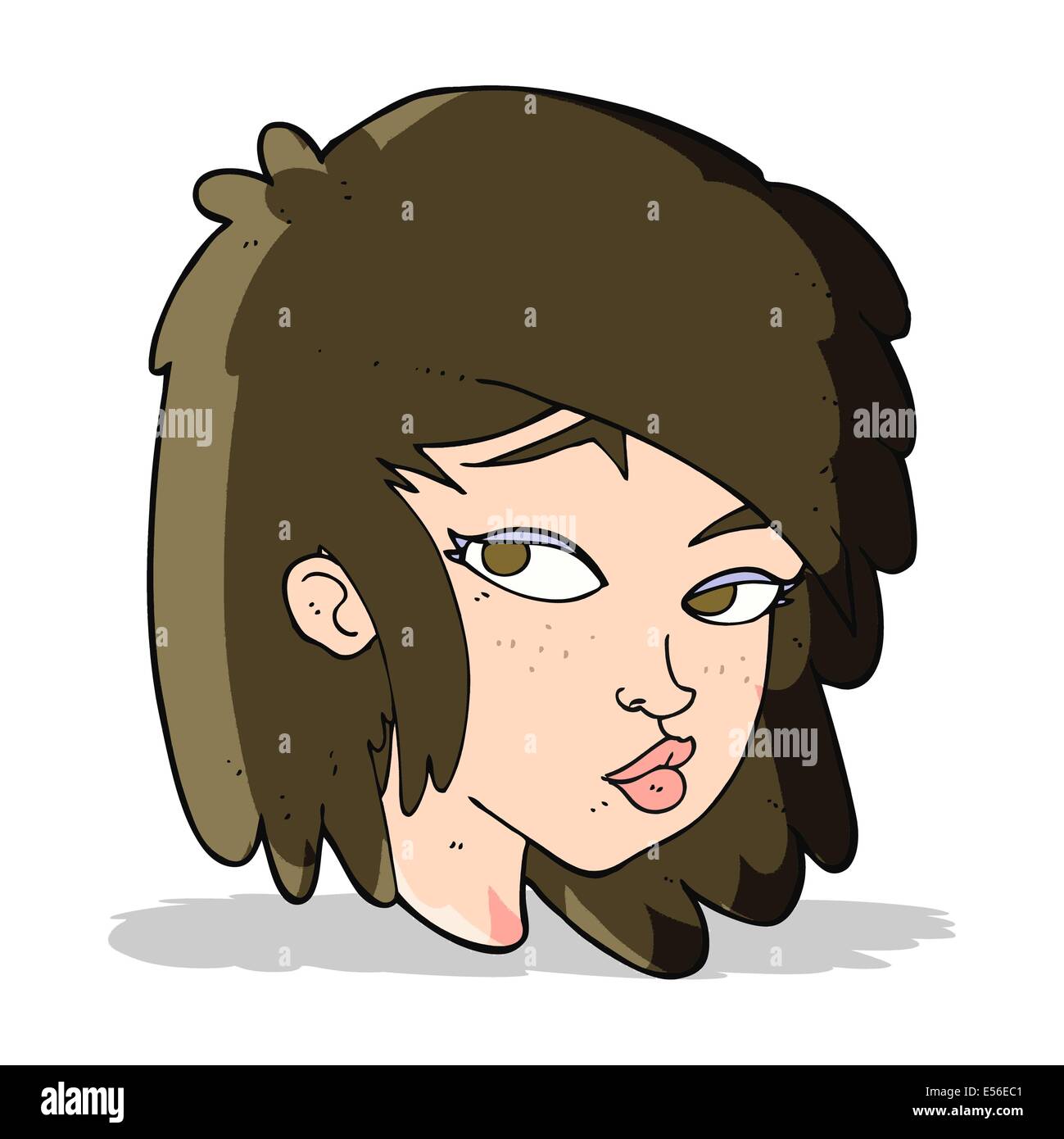 cartoon curious woman Stock Vector Image & Art - Alamy